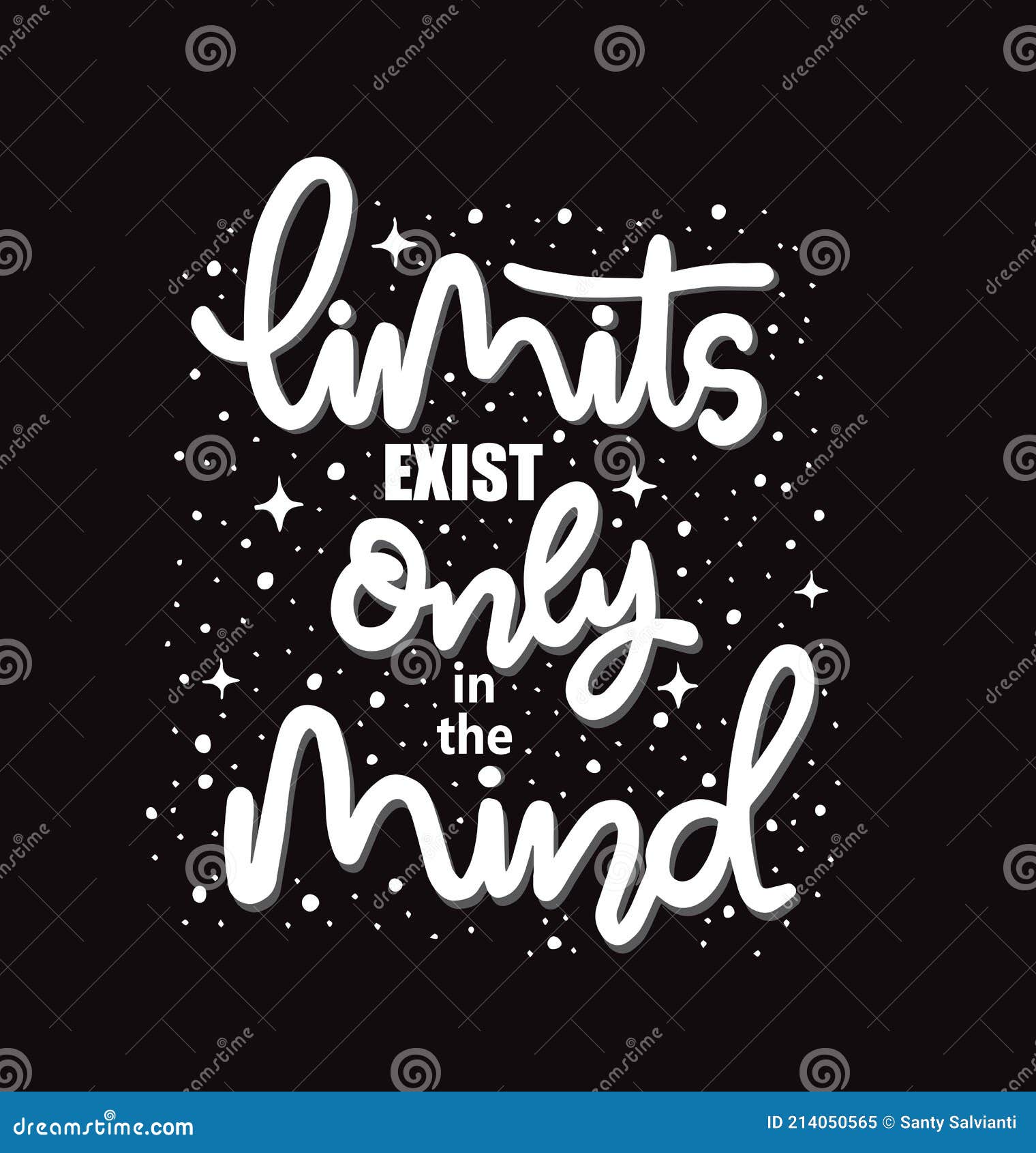Limits Exist Only In The Mind, Hand Lettering, Motivational Quotes ...