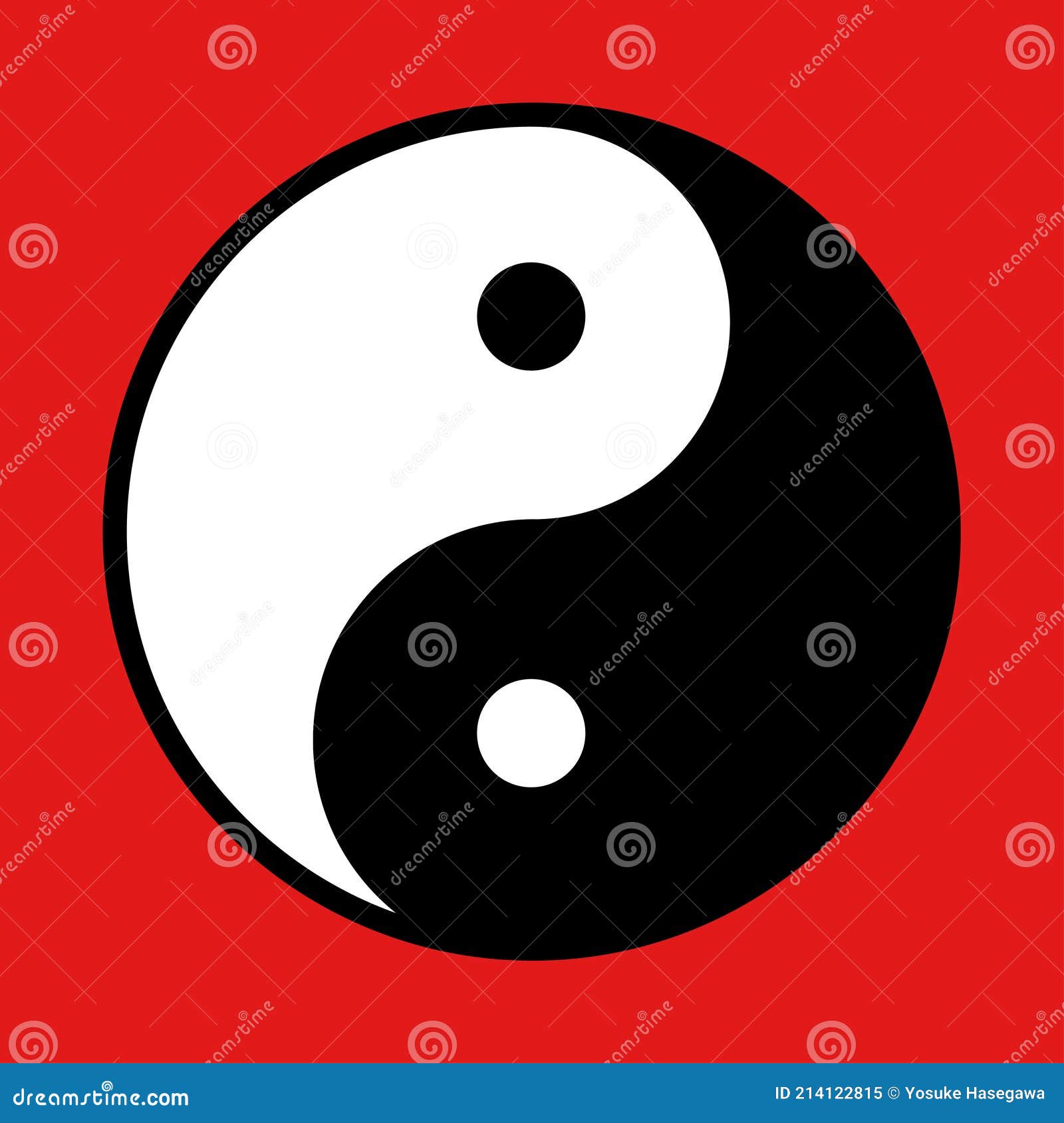 Yin and Yang Cosmic Dual Forces Symbol , Vector Illustration Stock ...