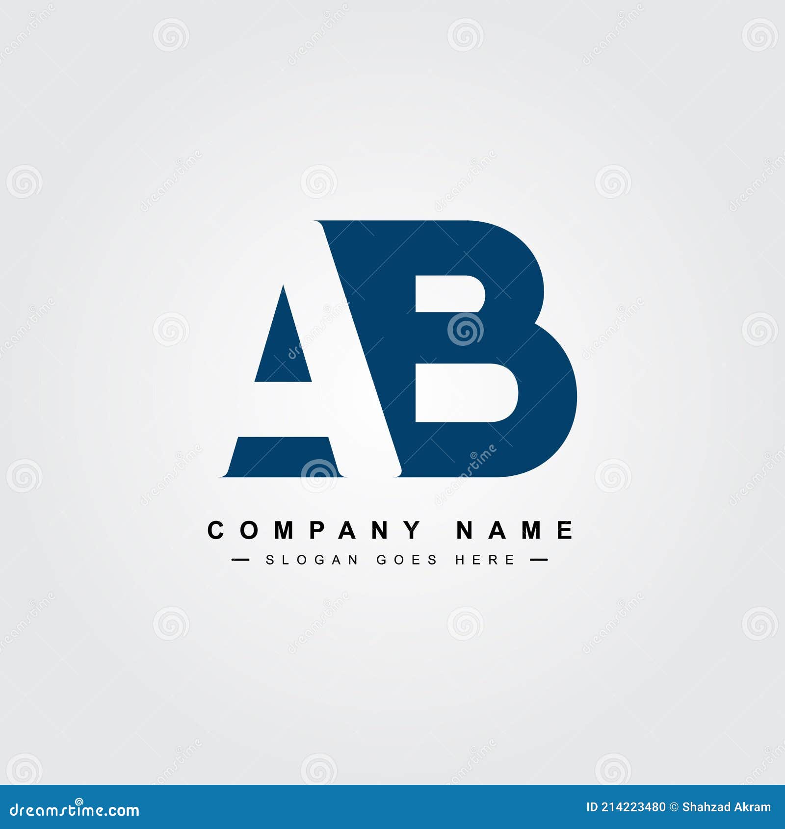 AB Initial Letter Logo - Simple Business Logo Stock Vector ...