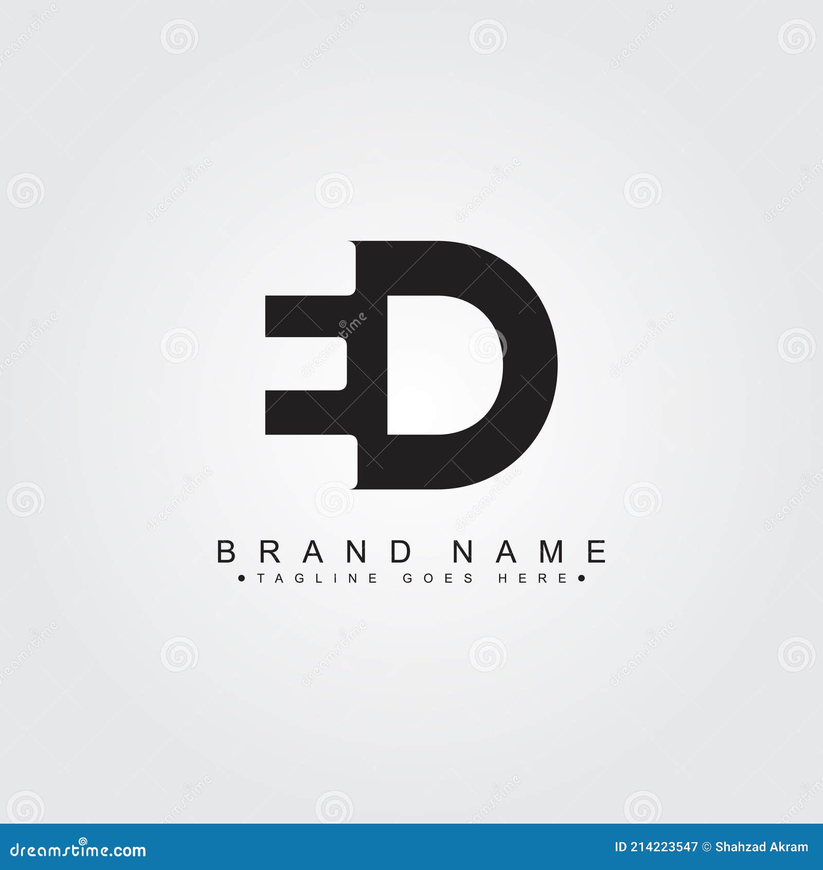 Initial Letter ED Logo - Simple Business Logo Stock Vector ...