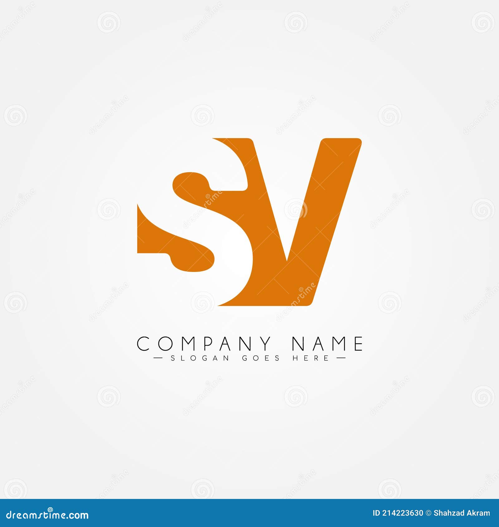 Initial Letter SV Logo - Simple Business Logo Stock Vector ...