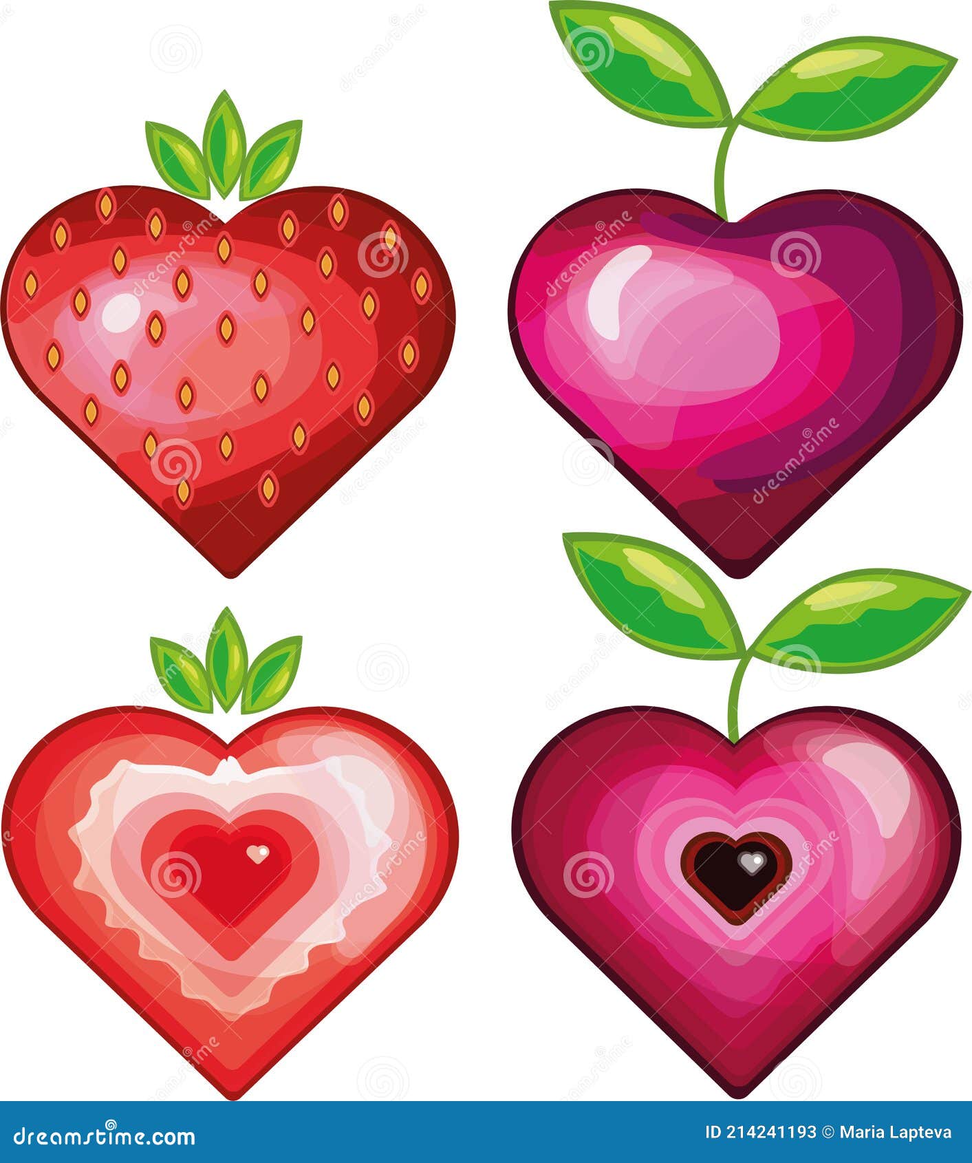 PrintDelicious, Bright Berries that Express Love in the Form of Hearts ...