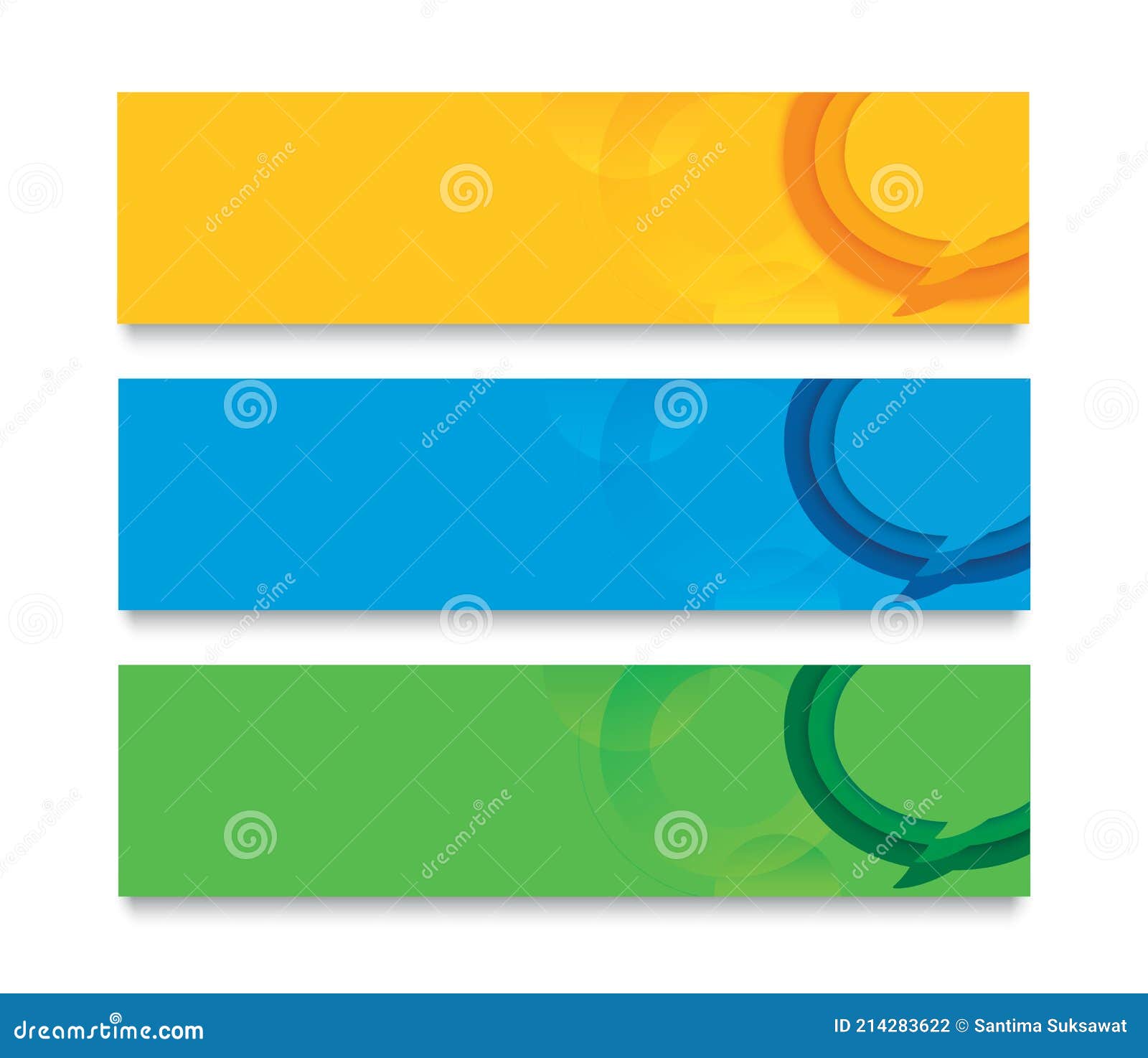 Set of Banner Template Speech Bubble. Vector Illustration Stock Vector ...