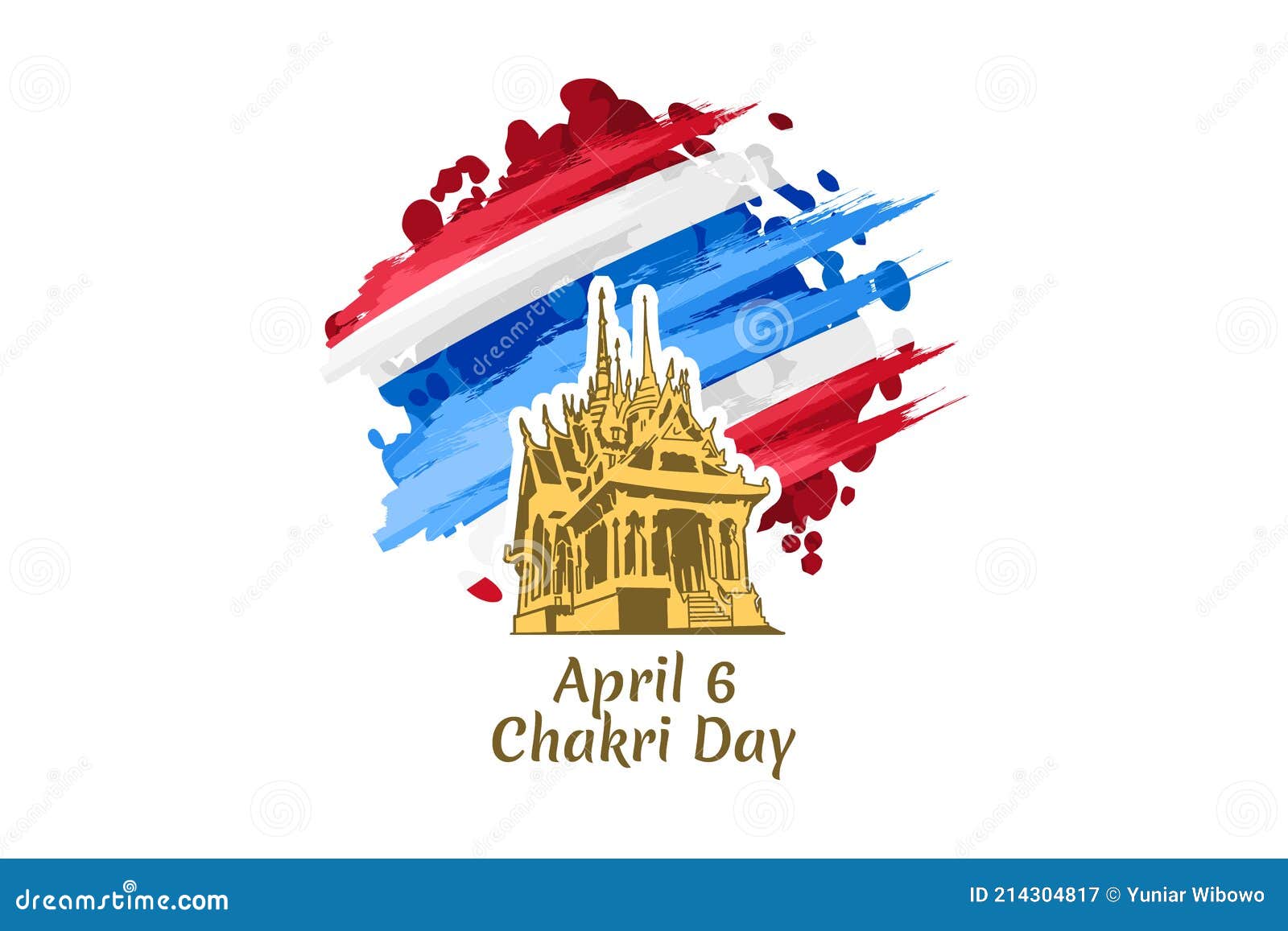 April 6, Chakri Day Vector Illustration. Stock Vector - Illustration of ...