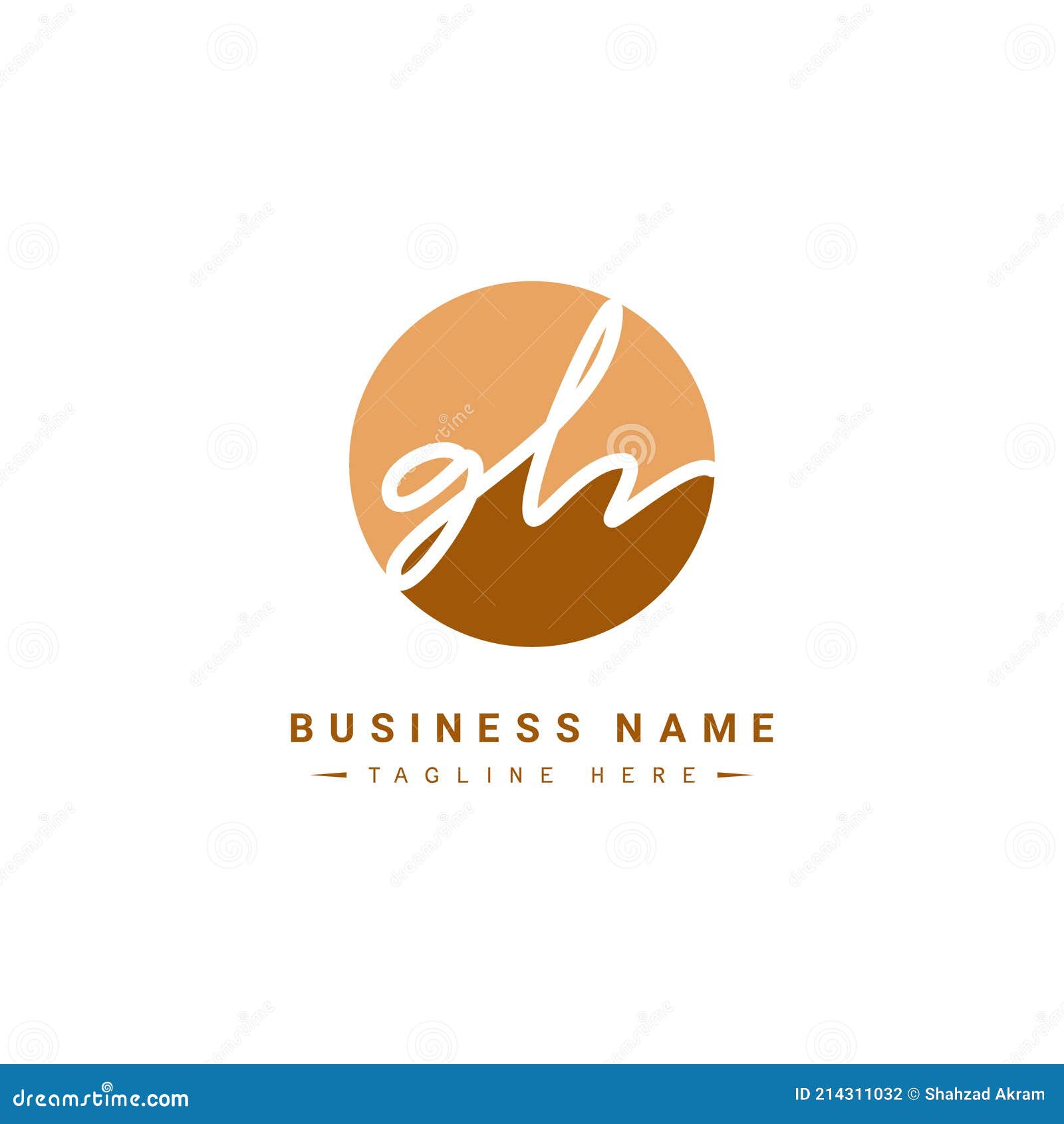 Initial Letter GH Logo - Hand Drawn Signature Logo Stock Vector ...