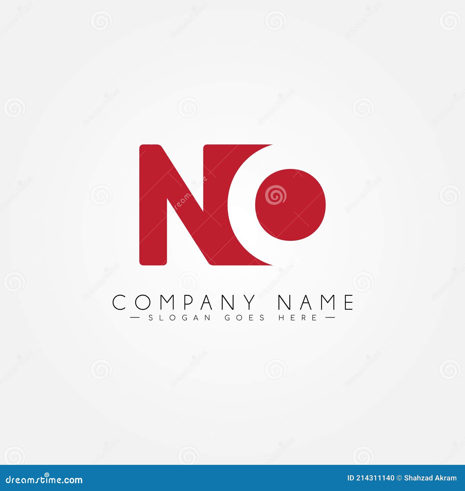 Initial Letter NO Logo - Simple Business Logo Stock Vector ...