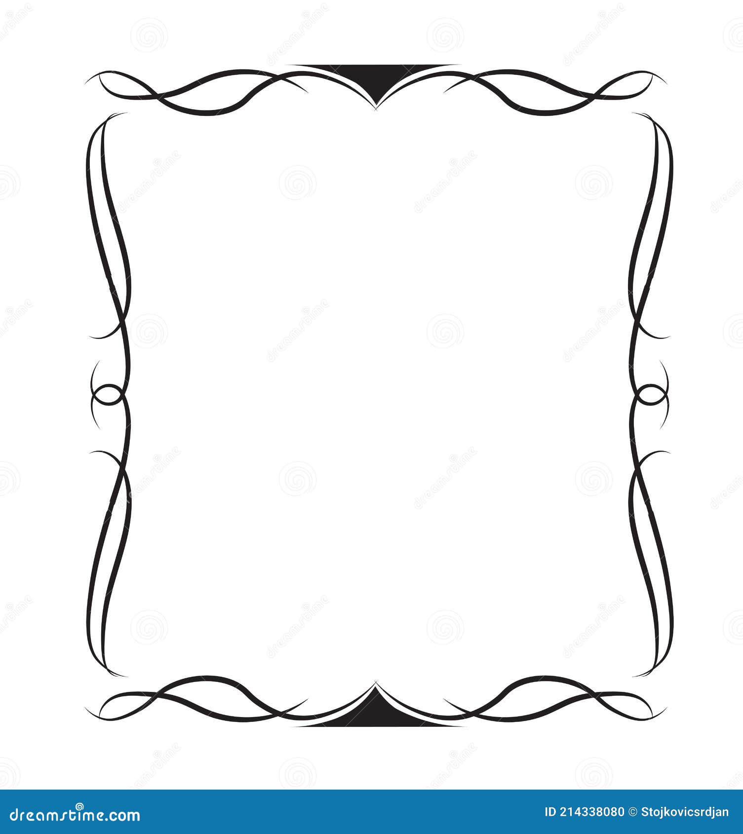Black border frame stock vector. Illustration of black - 214338080