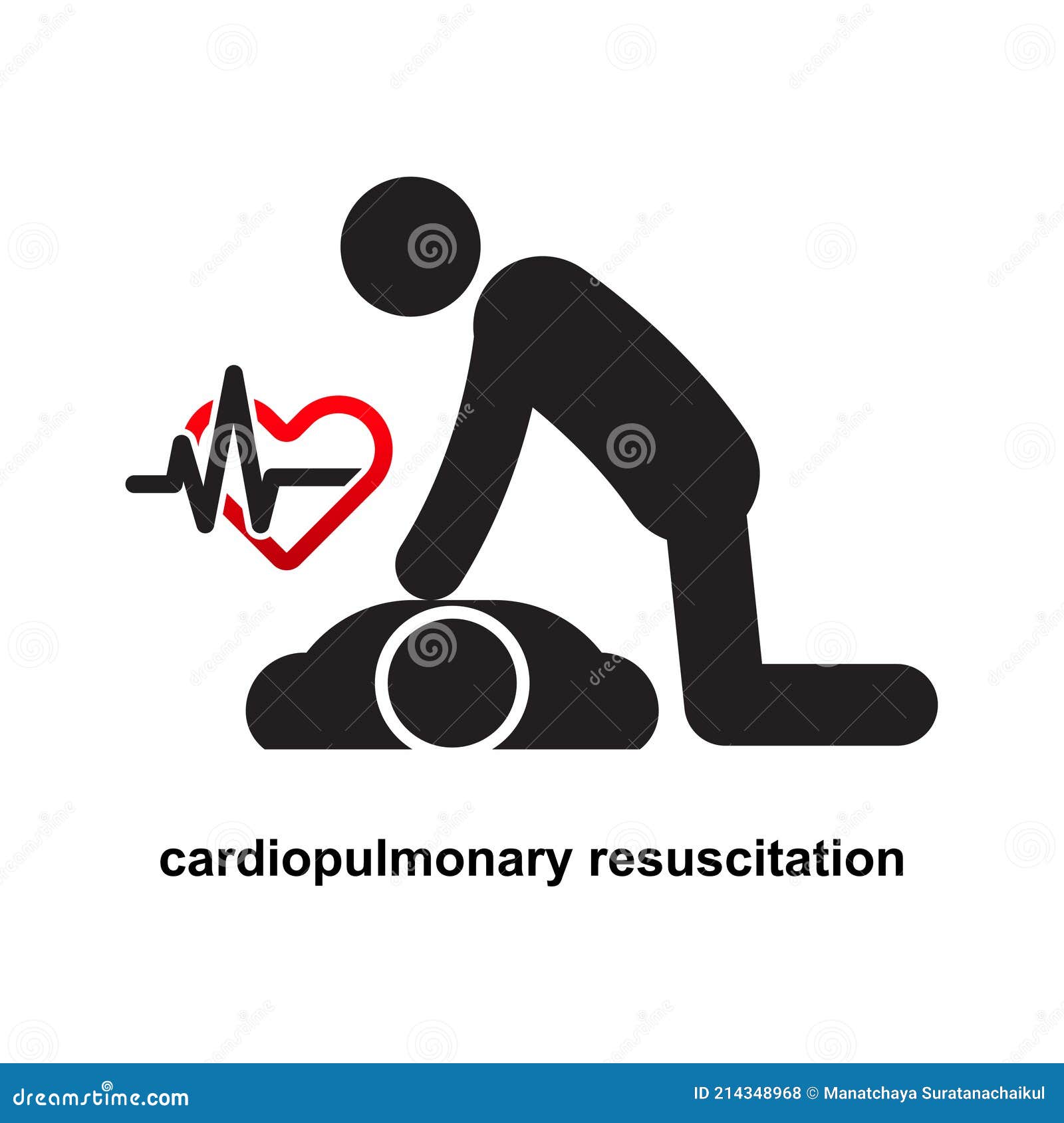 Cardiopulmonary Resuscitation Cpr Icon Isolated On White Background