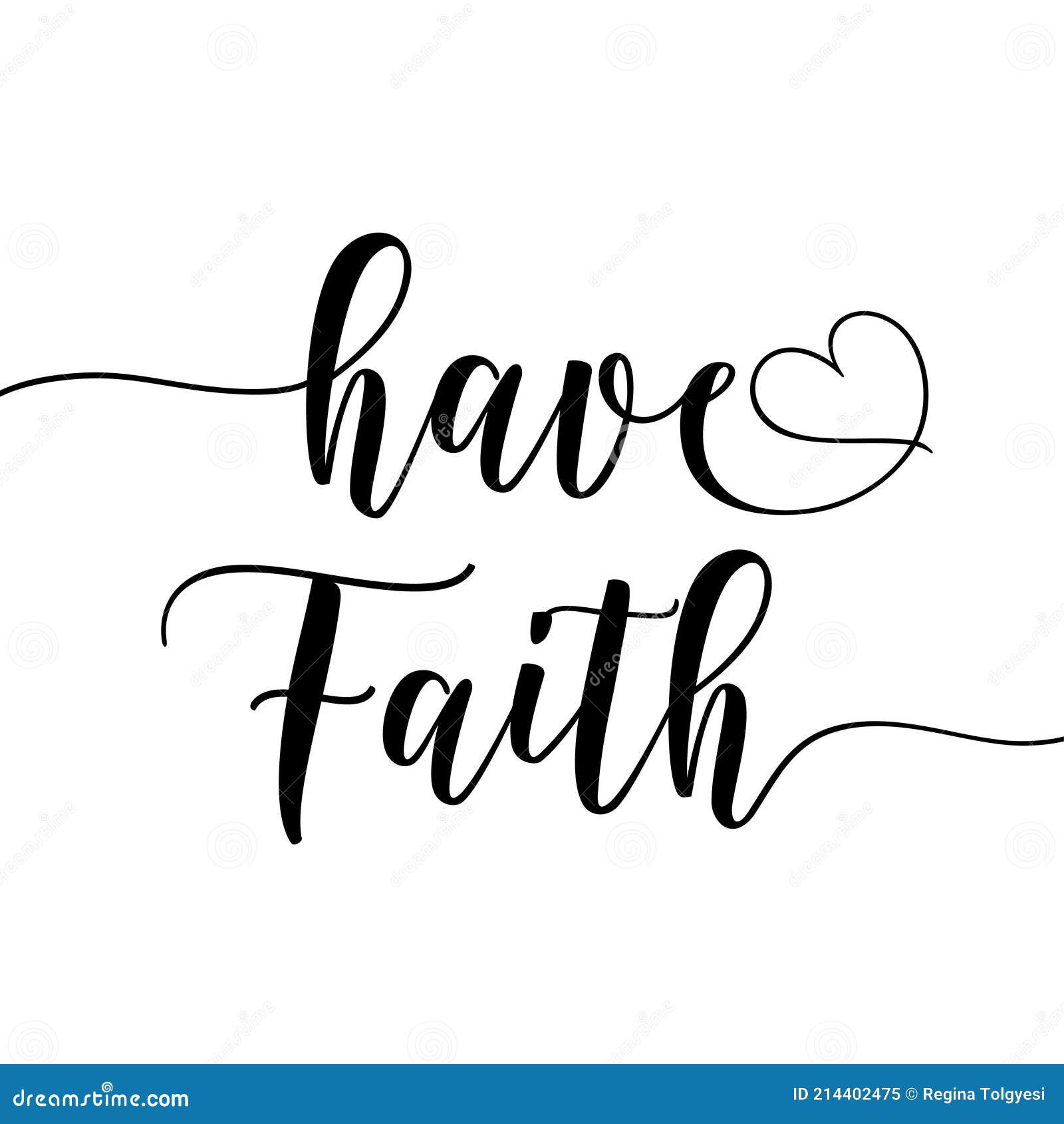 Have Faith - Positive Calligraphy Religion Quote Stock Vector ...