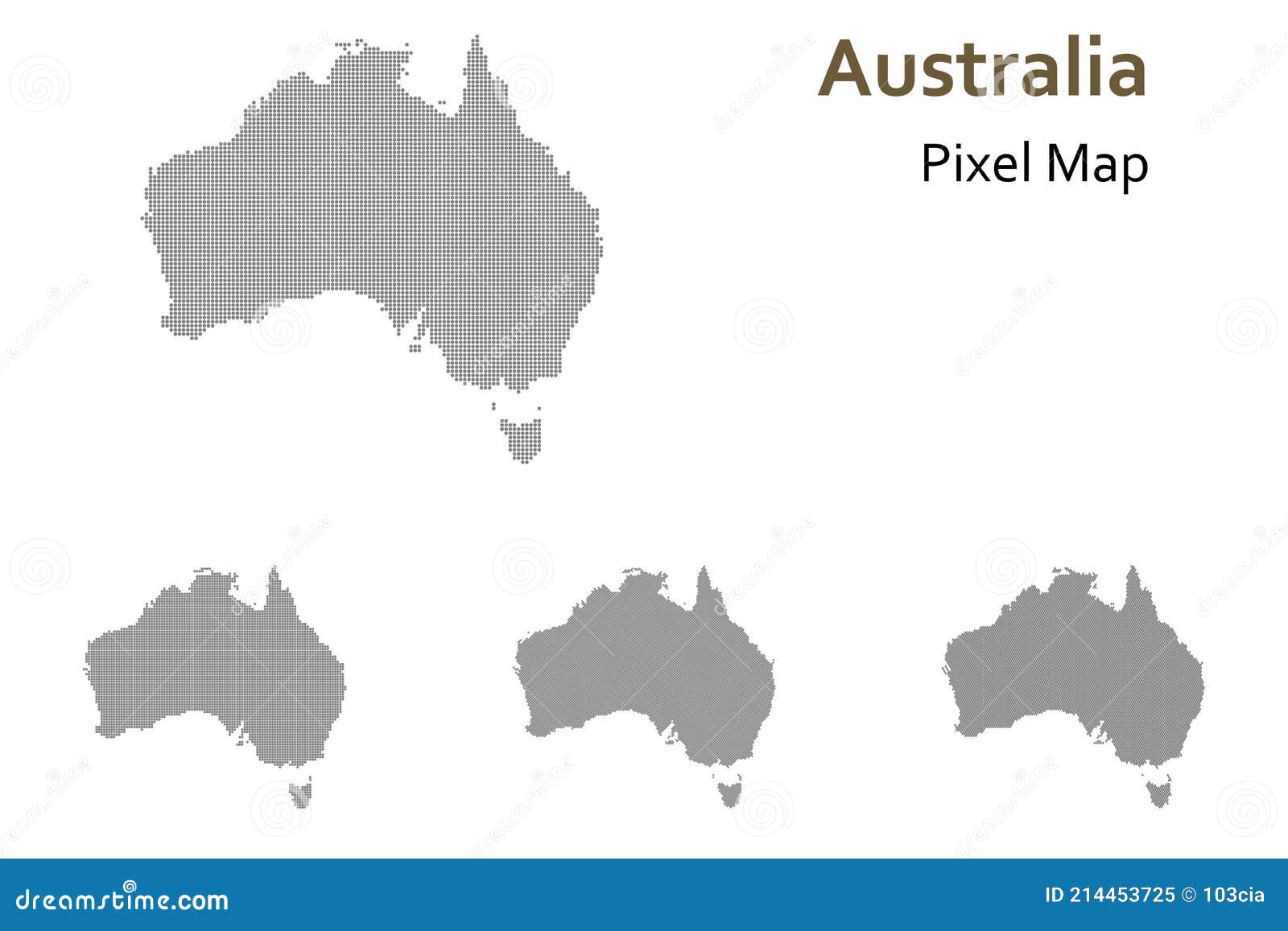Australia Pixel Map Vector Isolated on White Background Stock Vector ...