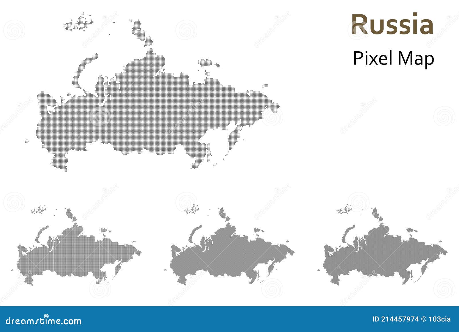 Russia Map Pixel Art. Stylize Old Game 8 Bit Cartoon Vector ...