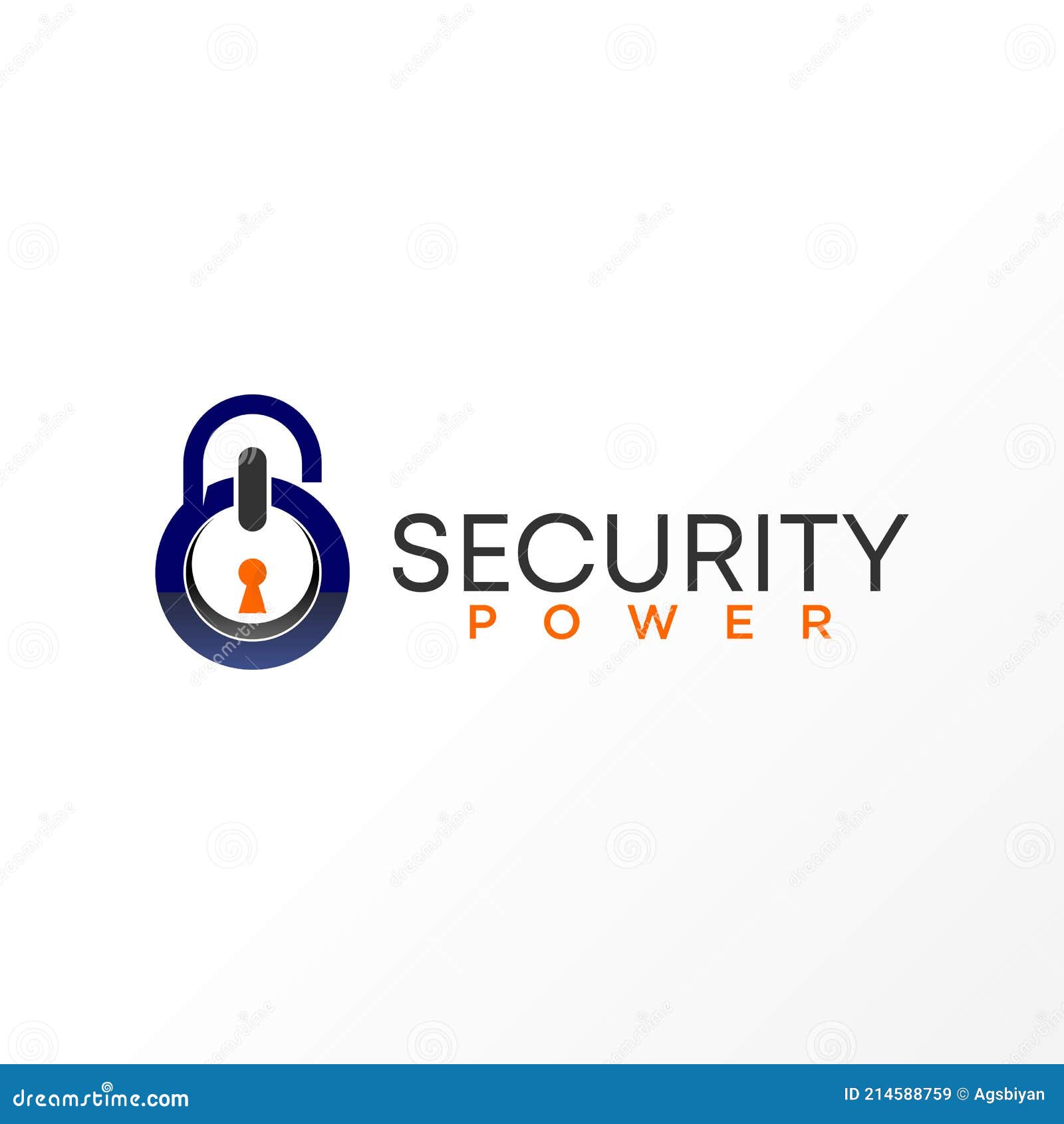 Padlock Logo Abstract Concept. Power Icon Design. Stock Vector ...