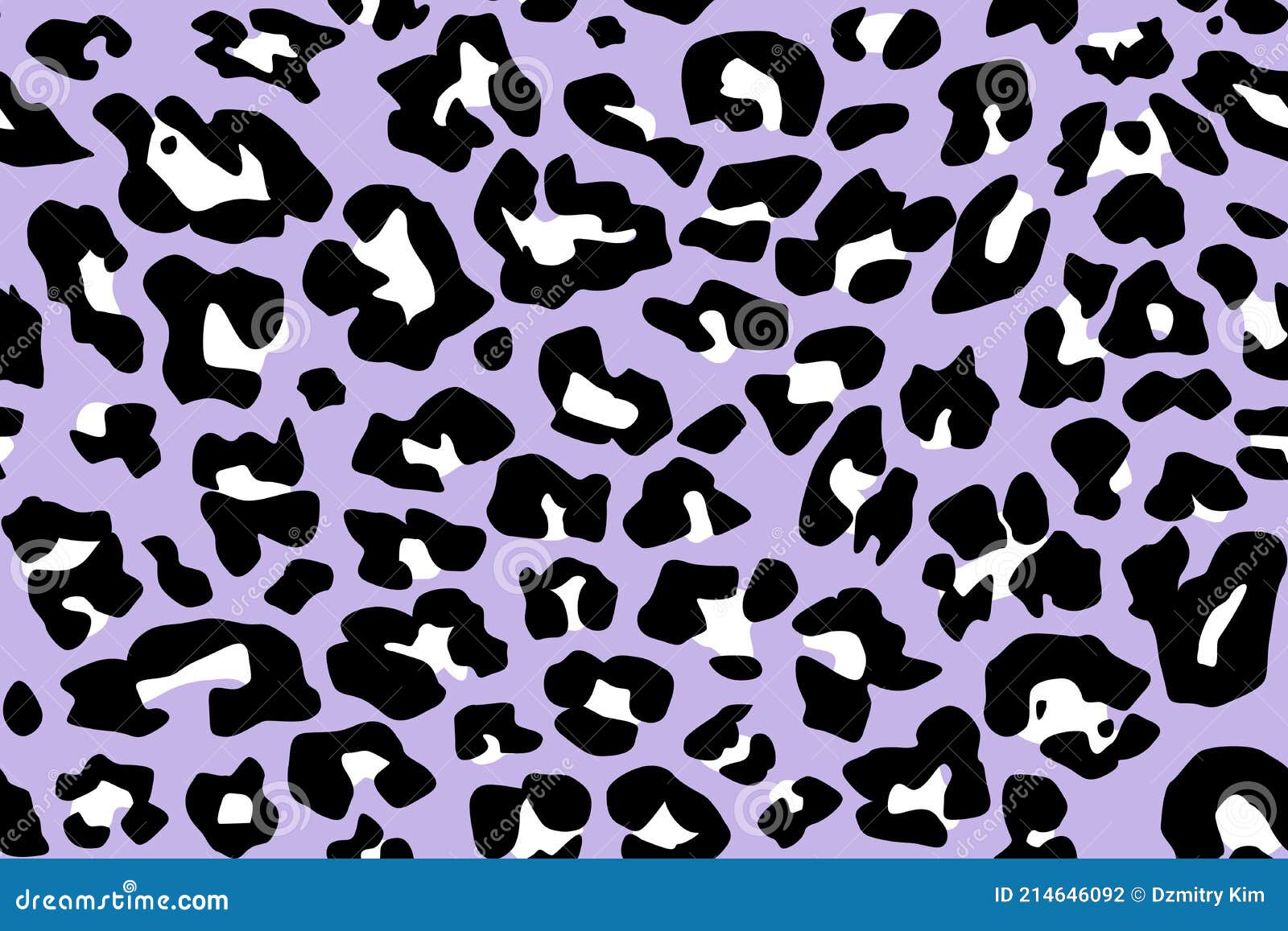 Leopard Spotted Fur Texture. Vector Repeating Seamless Pattern Cheetah ...