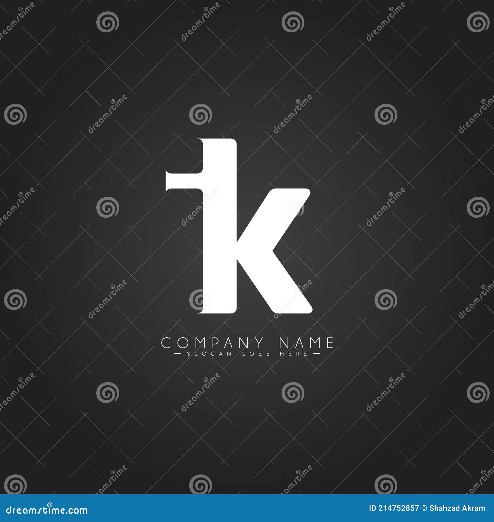 IK Initial Letter Logo - Minimal Vector Logo Stock Vector ...