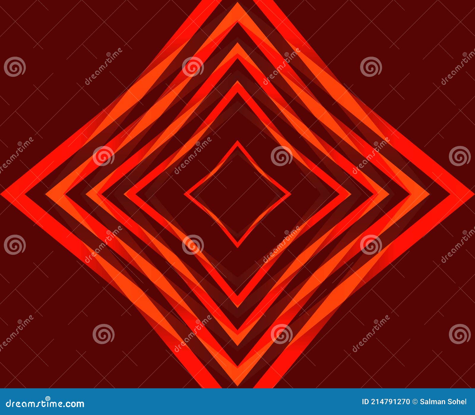 Red Square Lines Shape Background Stock Illustration - Illustration of ...