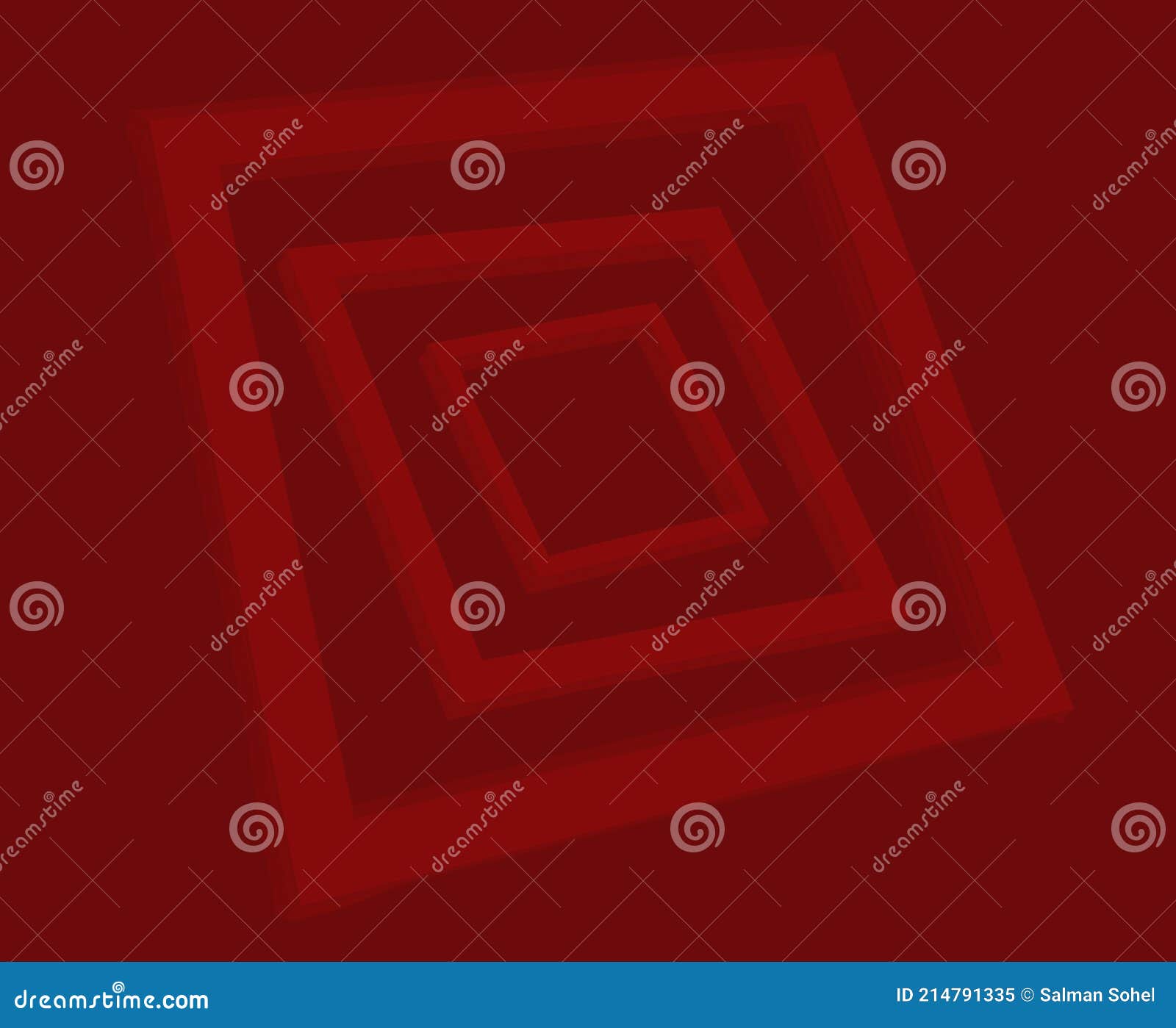 Red Square Shape Symbol 3d Effect Background Stock Illustration ...