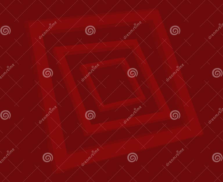 Red Square Shape Symbol 3d Effect Background Stock Illustration ...