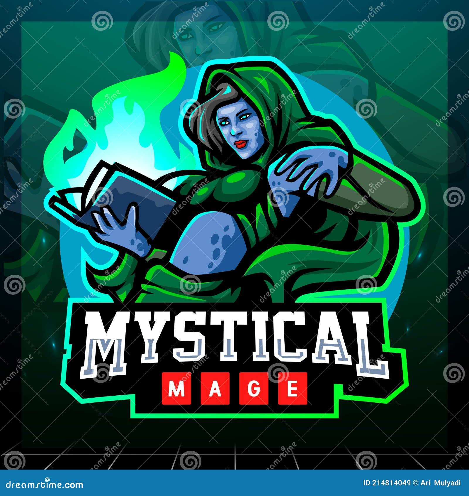 Mystical Mage Mascot. Esport Logo Design Stock Vector - Illustration of ...