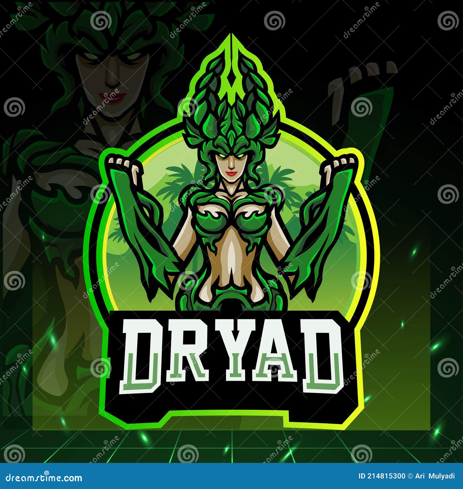 Dryad Mascot. Esport Logo Design Vector Illustration | CartoonDealer ...