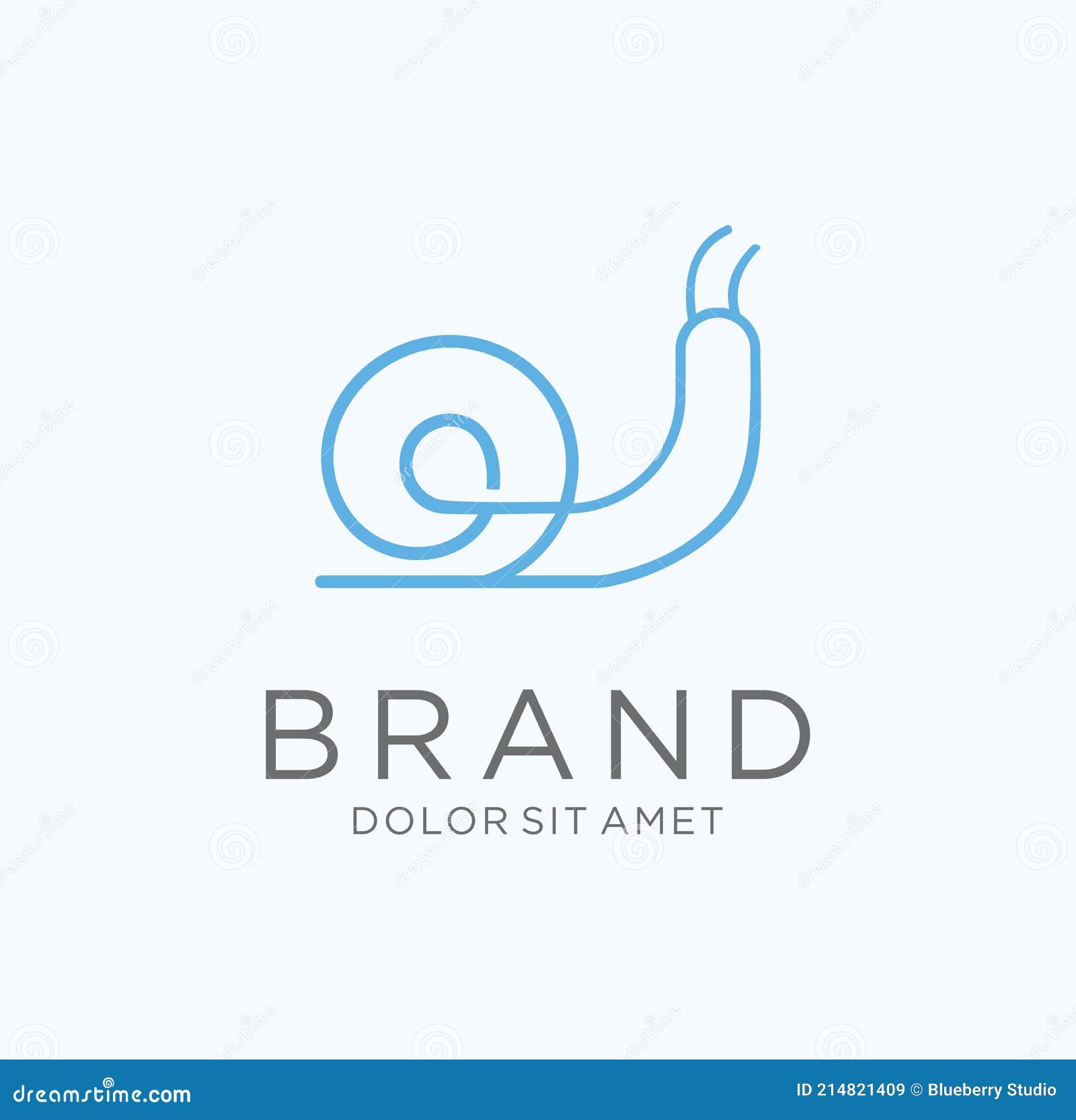 Snail or Slug Logo Line Art Outline Minimalist Design Vector ...