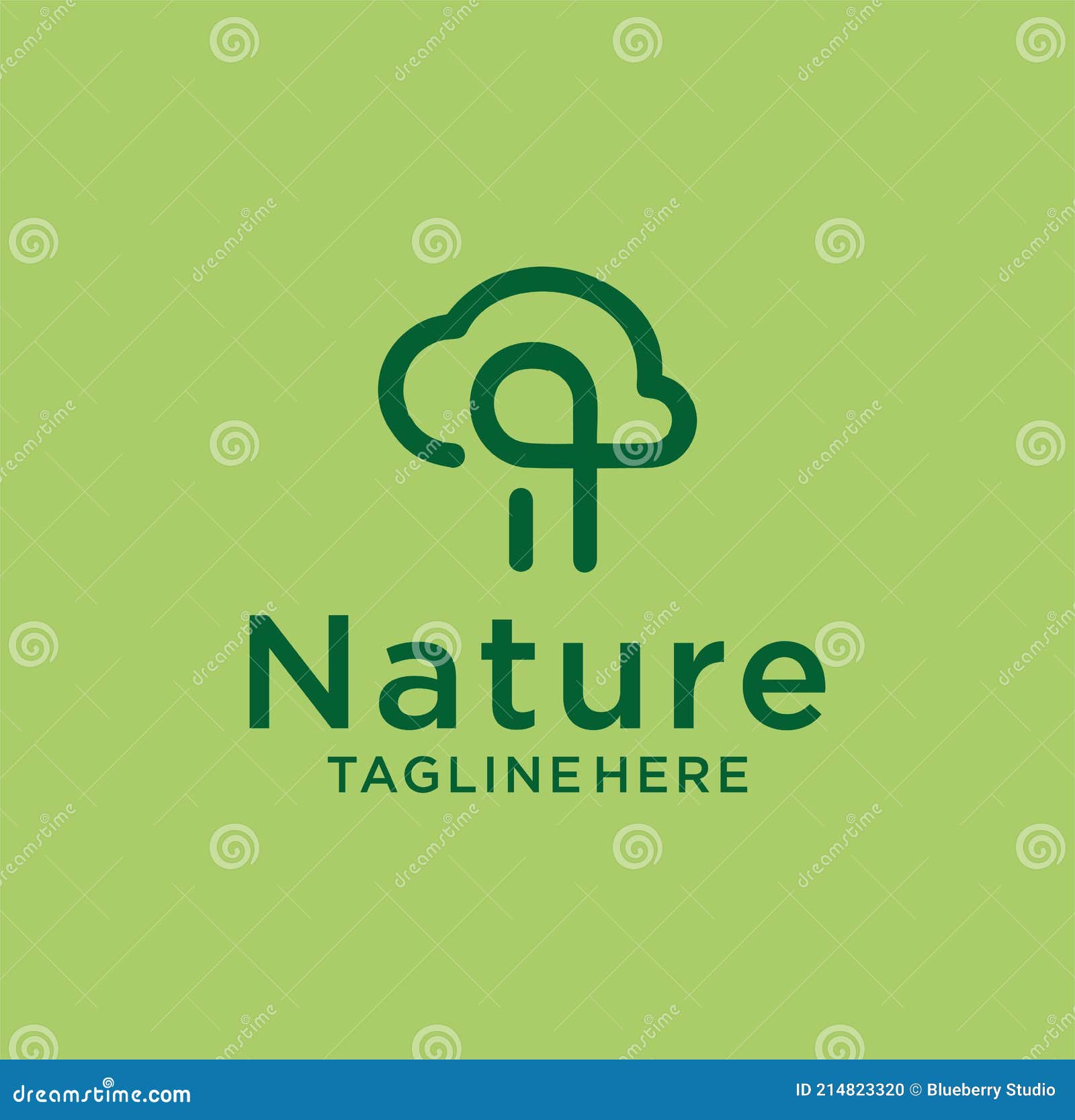 Simple Green Tree Logo Organic Design Vector Stock Illustration Stock ...