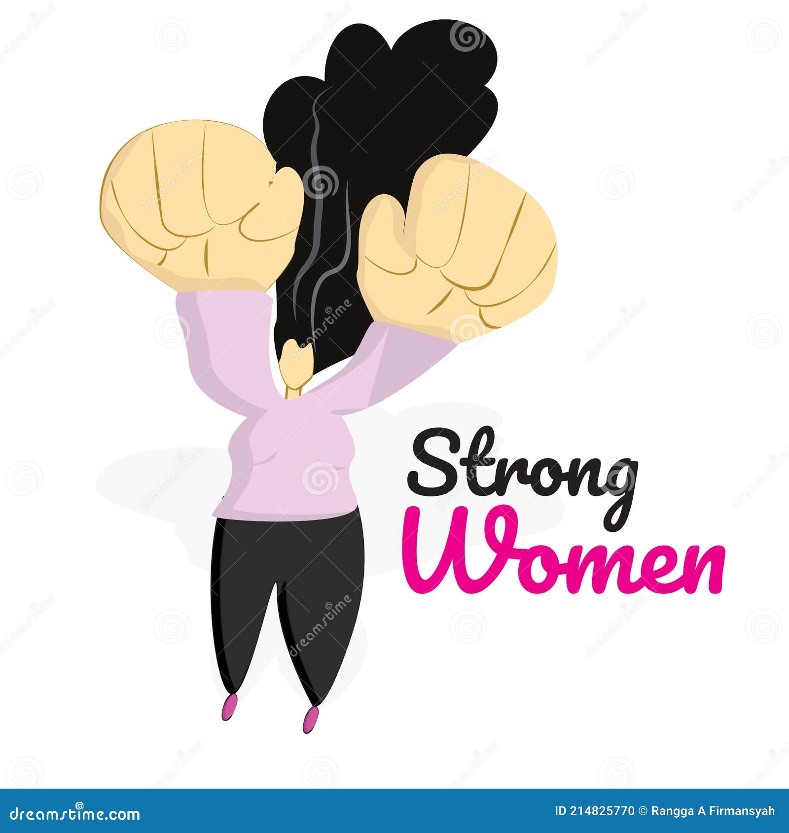 Strong Women Vector Illustration Stock Vector - Illustration of game ...