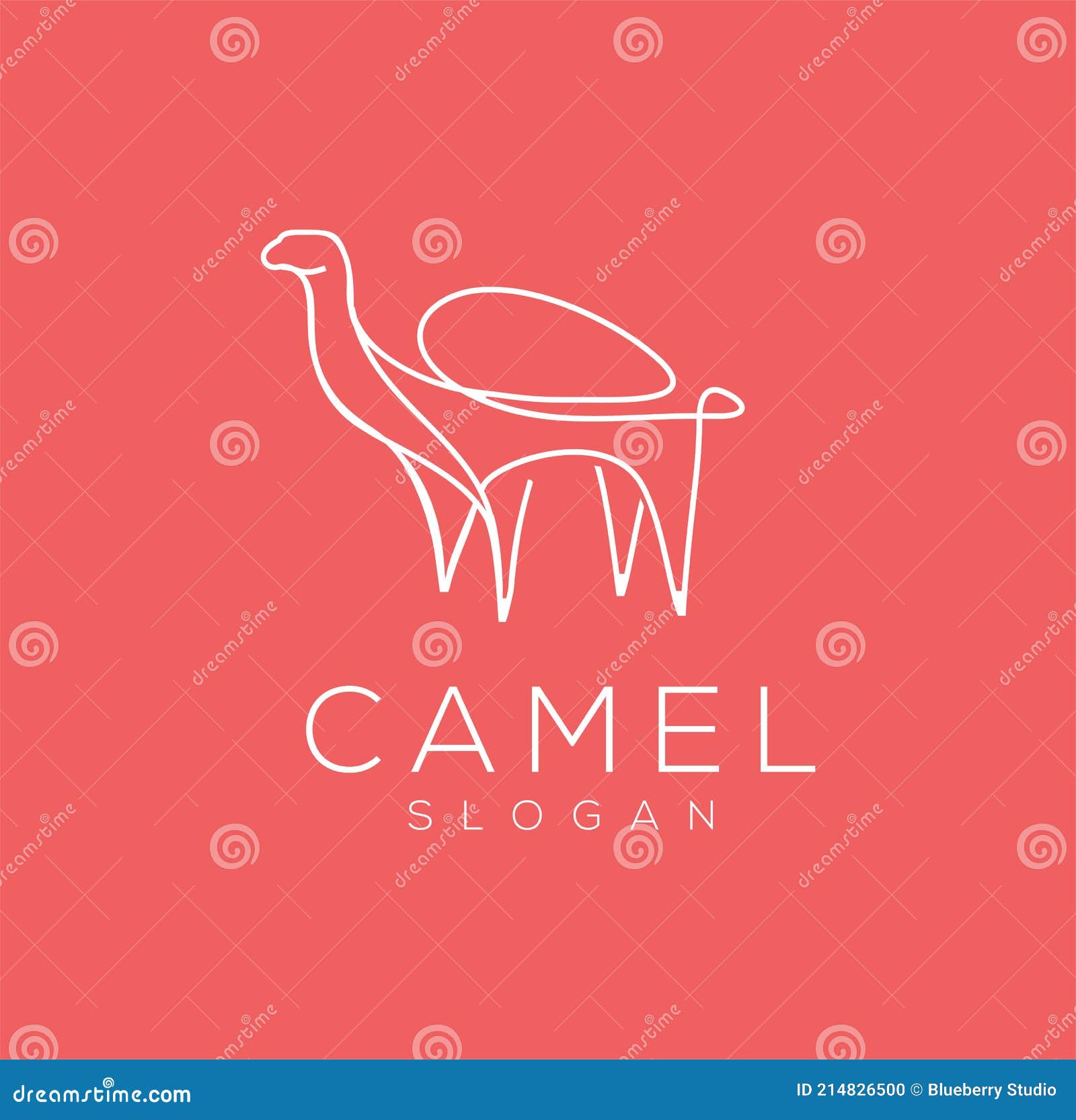 Simple Camel Logo Simple Unique Line Flat Icon Design Vector Stock ...