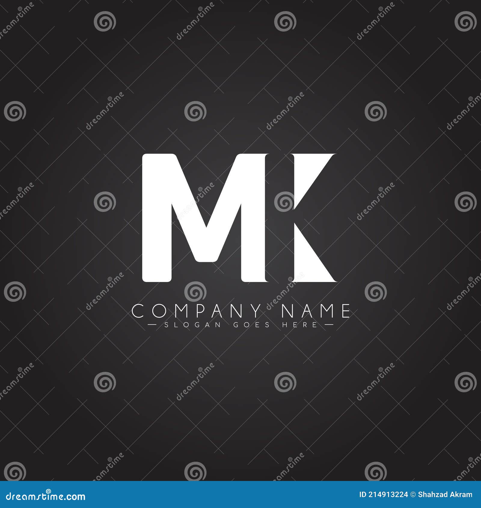 Initial Letter MK Logo - Simple Business Logo Stock Vector ...