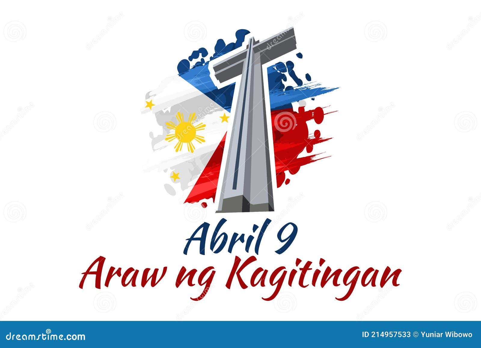 Translation: April 9. Day of Valor. Also Known As Bataan Day Vector ...