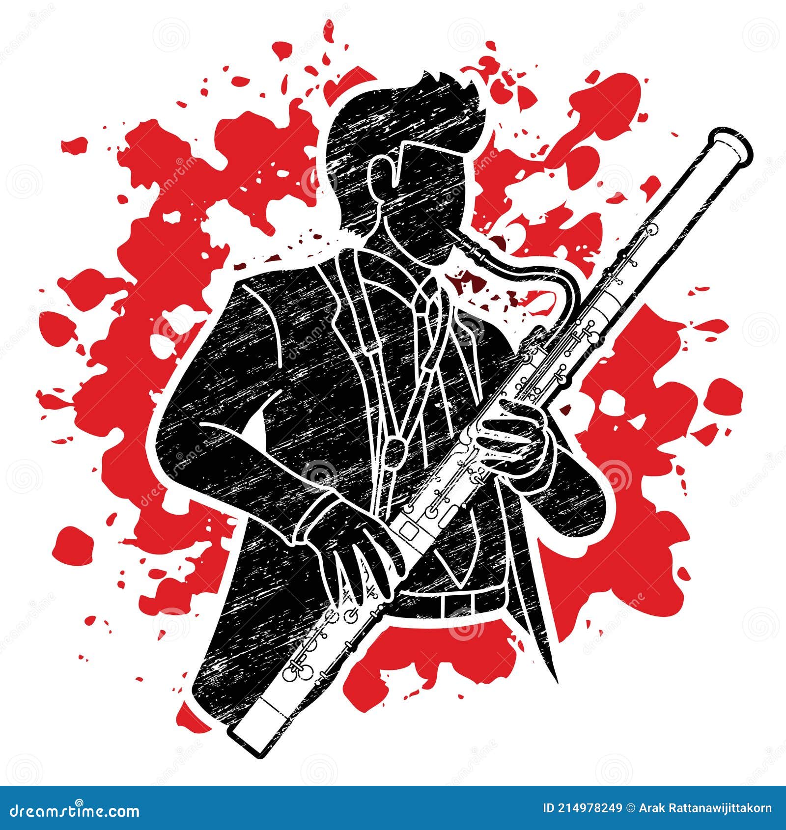 Bassoon Musician Orchestra Instrument Graphic Vector Stock Vector ...