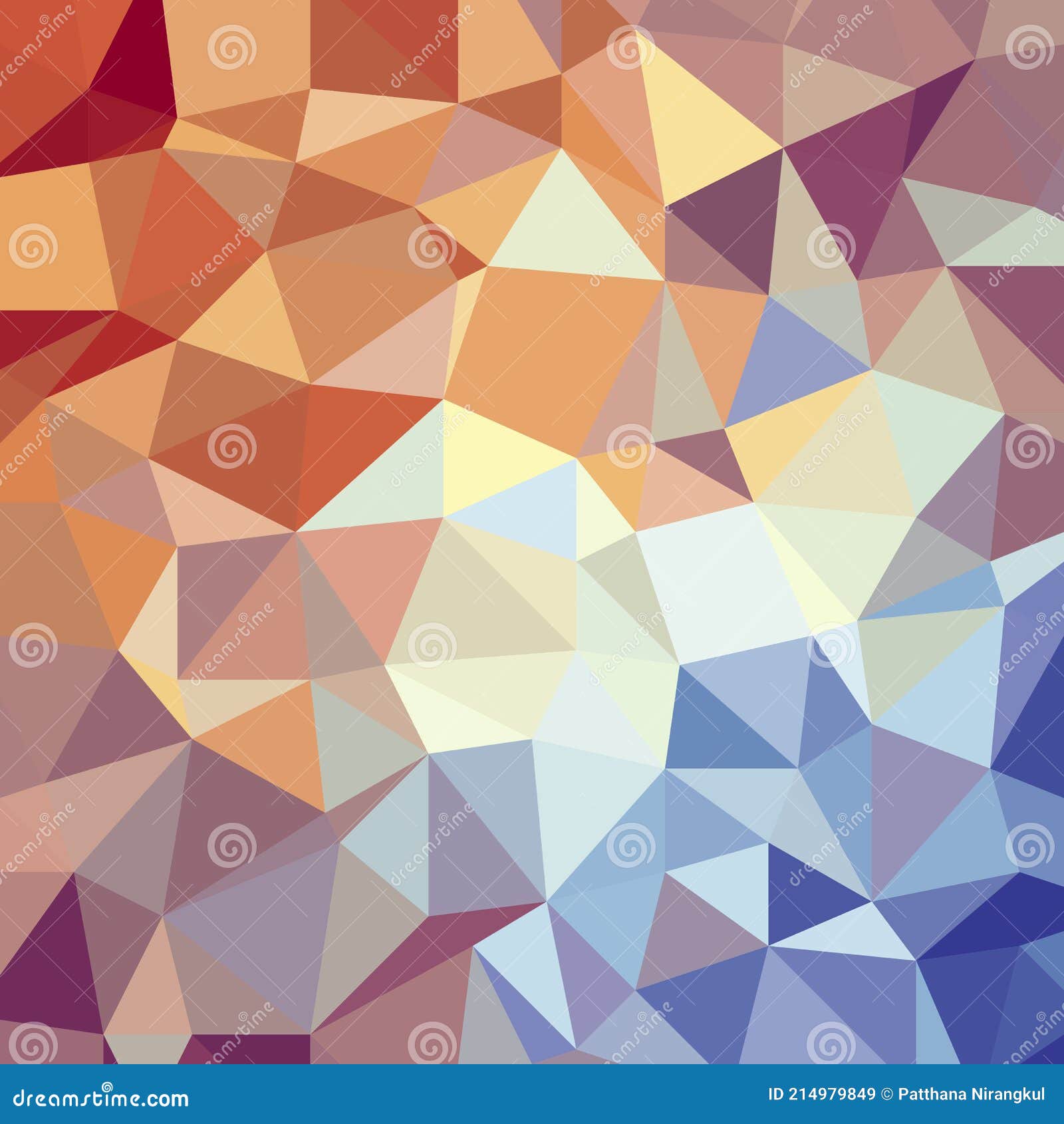 Abstract Red Blue Triangle Low Polygon Geometric Luxury Background ...