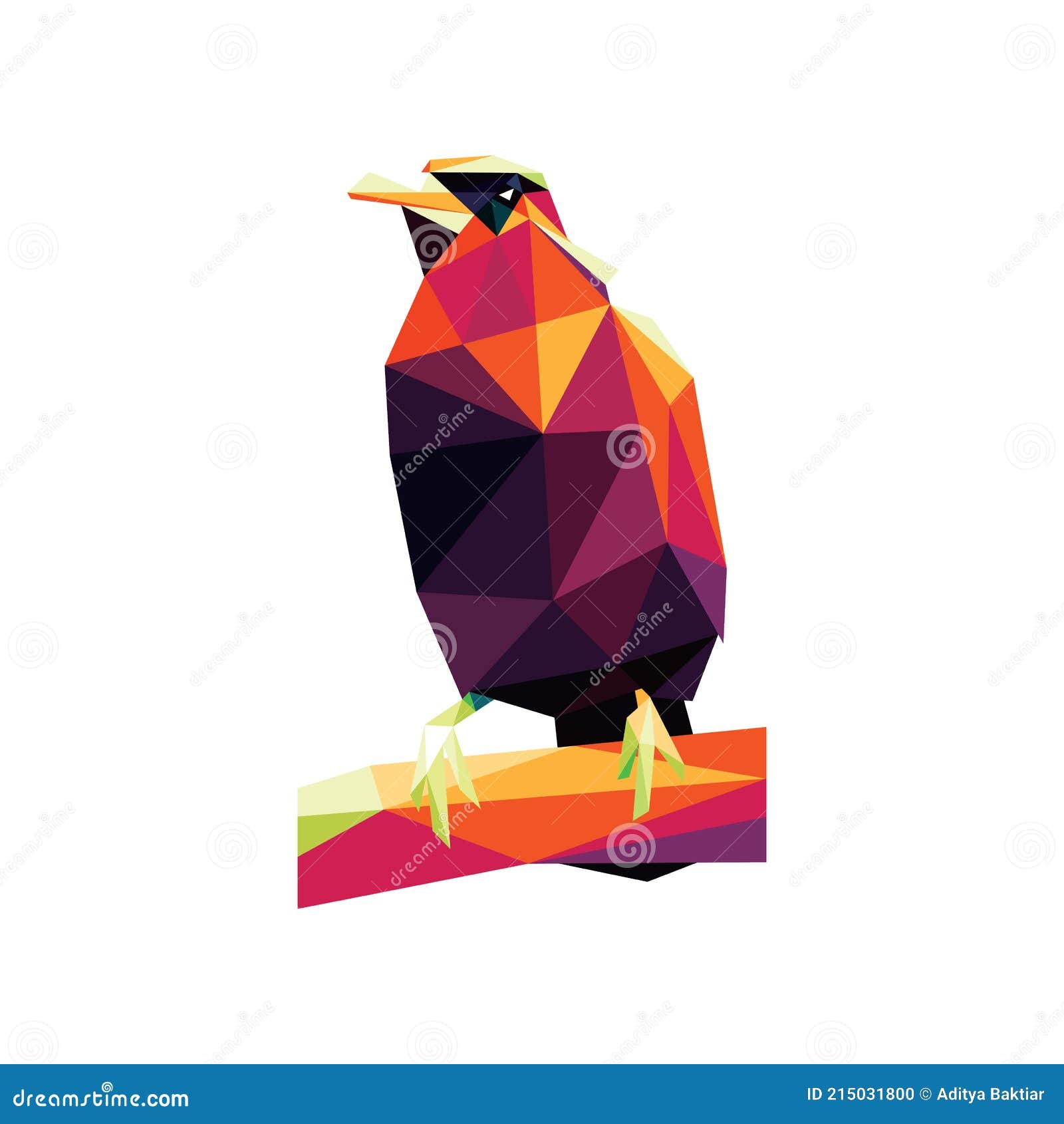 Colorful Parrot Polygonal Low Poly Logo Icon Stock Vector ...