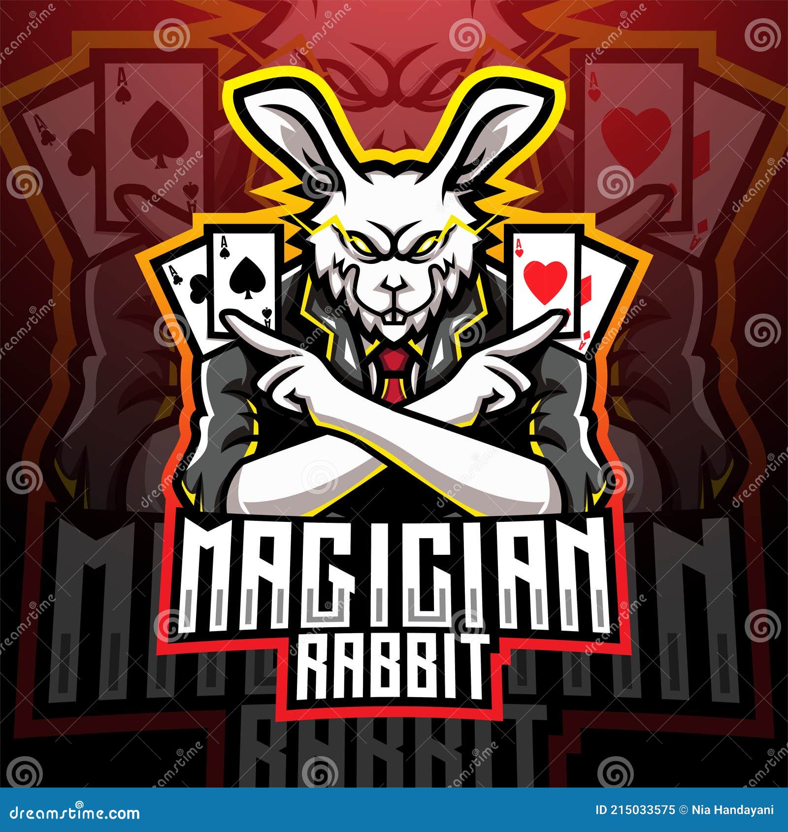 Rabbit Esport Gaming Mascot Logo Template Vector. Modern Head Rabbit ...