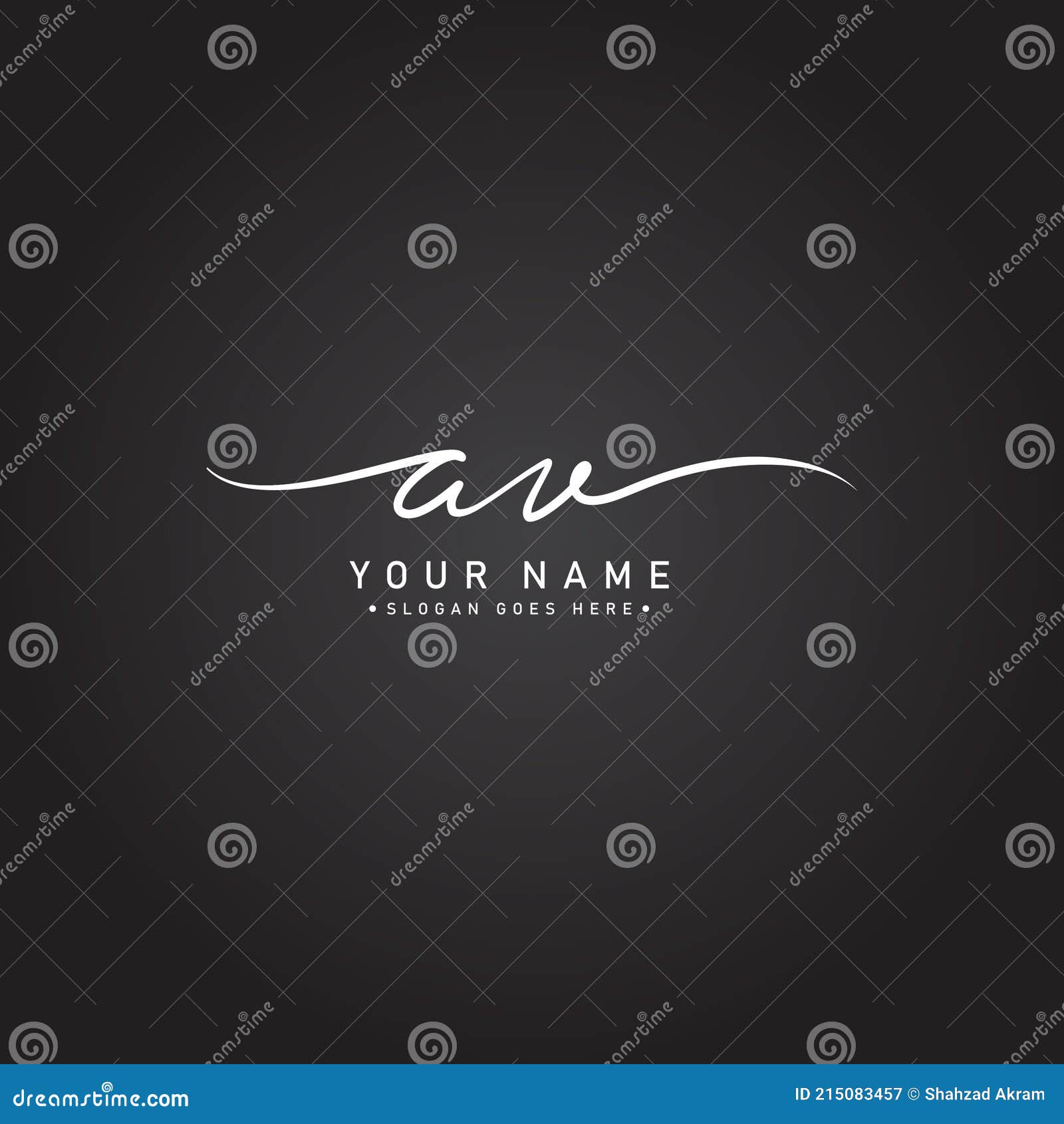 Initial Letter AV Logo - Handwritten Signature Logo Stock Vector ...