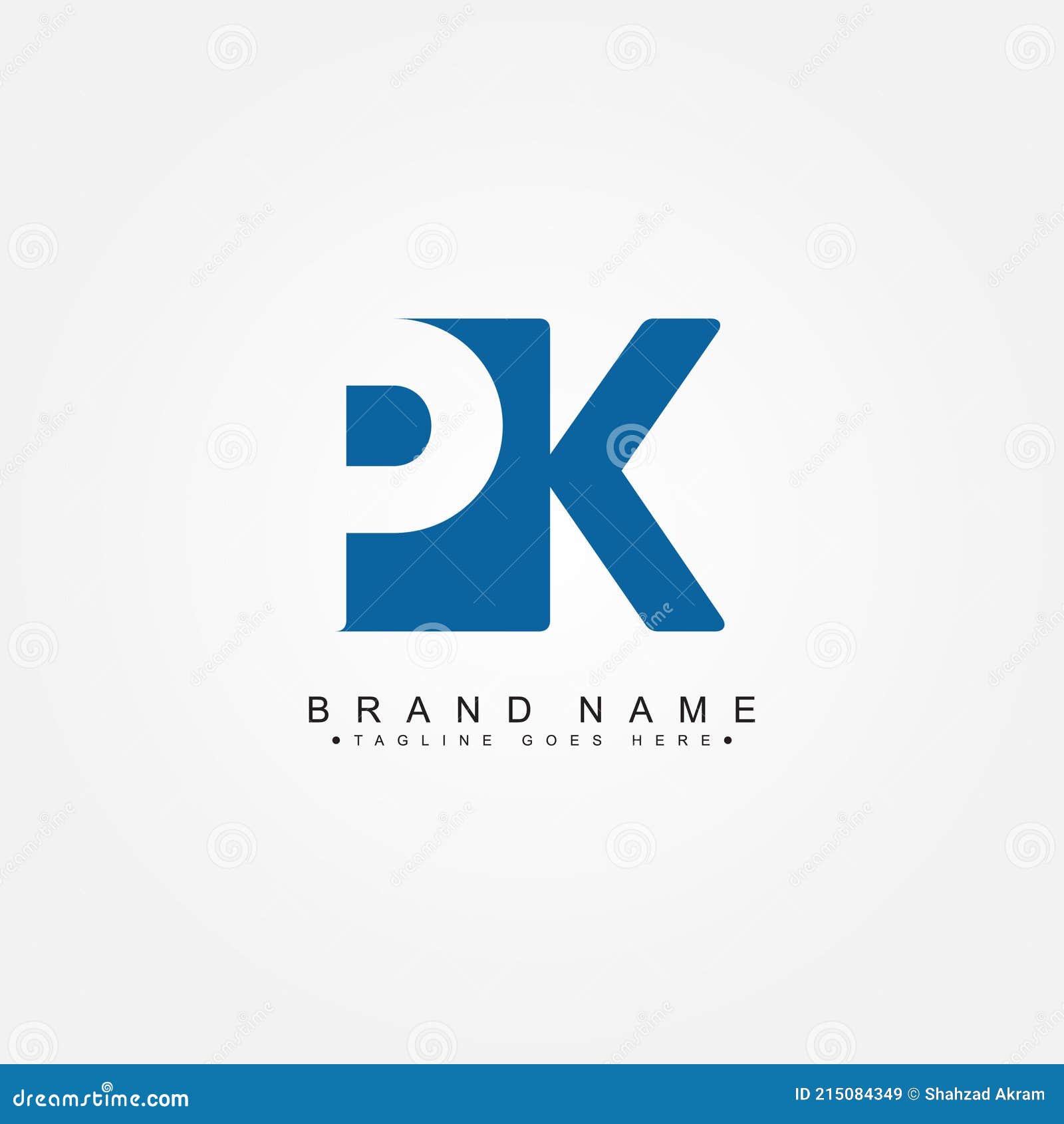 Initial Letter PK Logo - Simple Business Logo Stock Vector ...