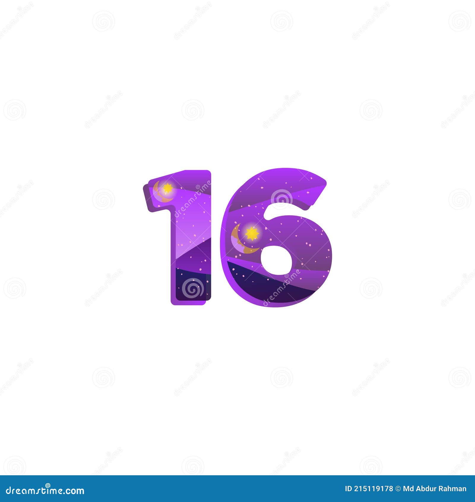16 UNIQUE CREATIVE CUSTOM COLOURFUL NUMBERS DESIGN with STAR and MOON ...