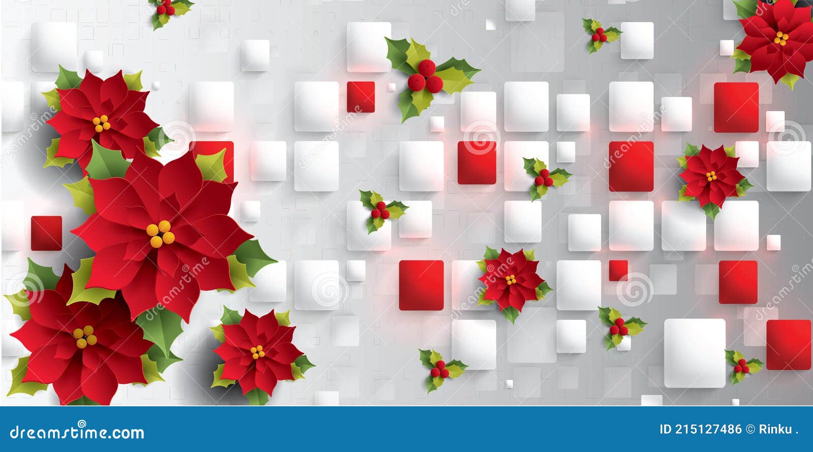 Ultimate 3d Red Flower with 3d Background Stock Illustration ...