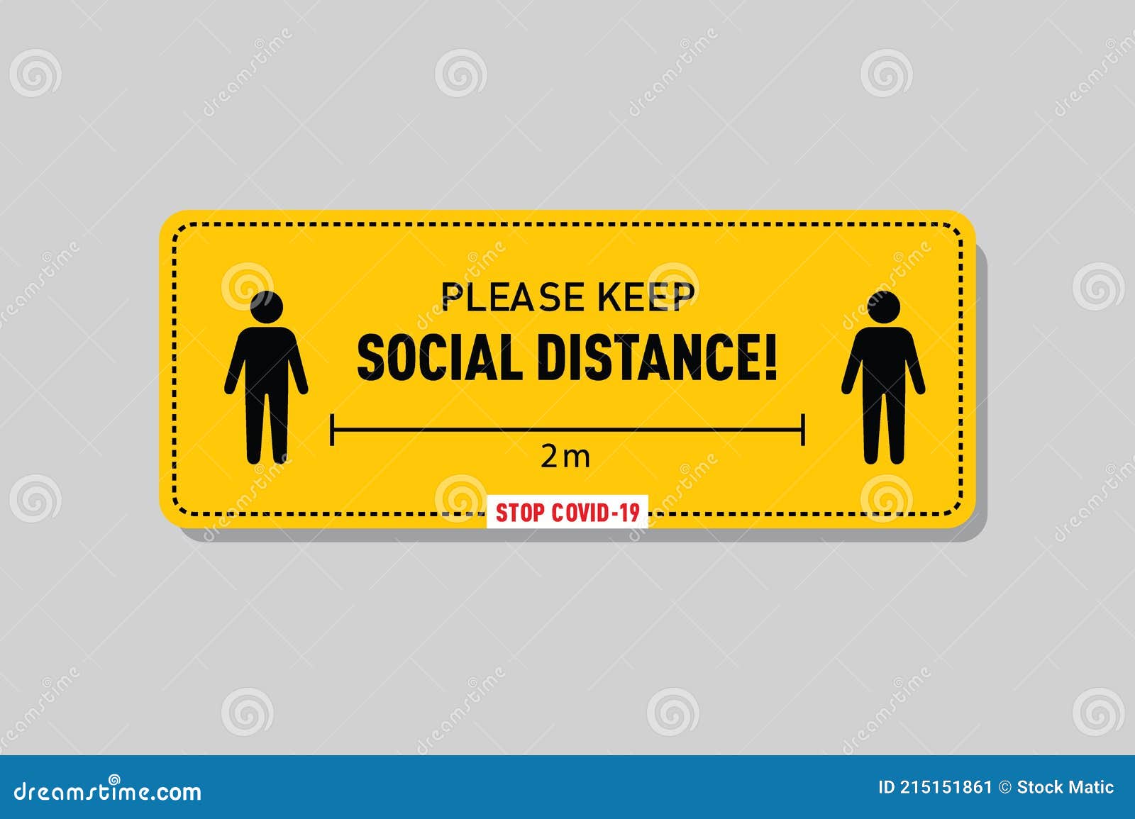 Keep Social Distance Sign Set. Stop Covid-19 Infection Spreading ...