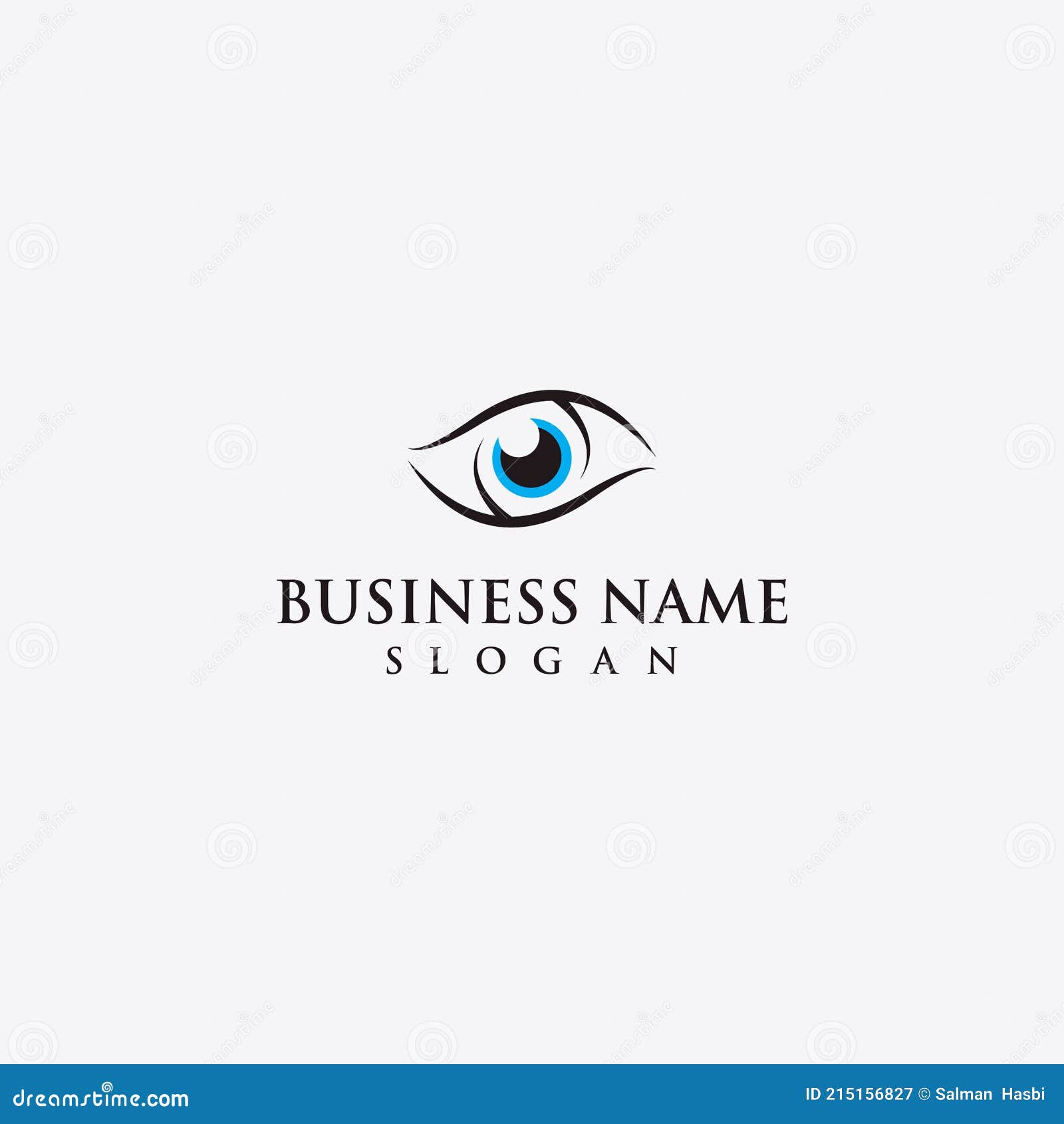 Eye Concept Logo Design stock vector. Illustration of isolated - 215156827