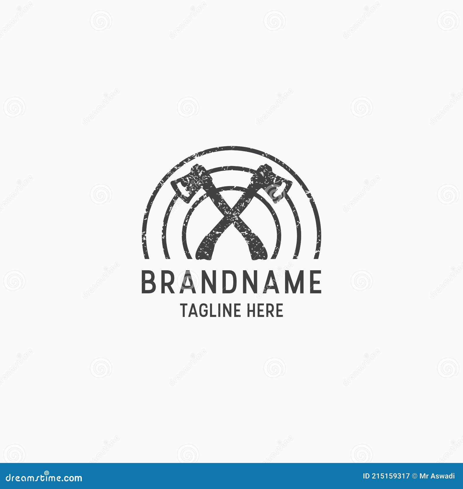 Axe Throwing Logo Design Template Vector Illustration Stock Vector ...