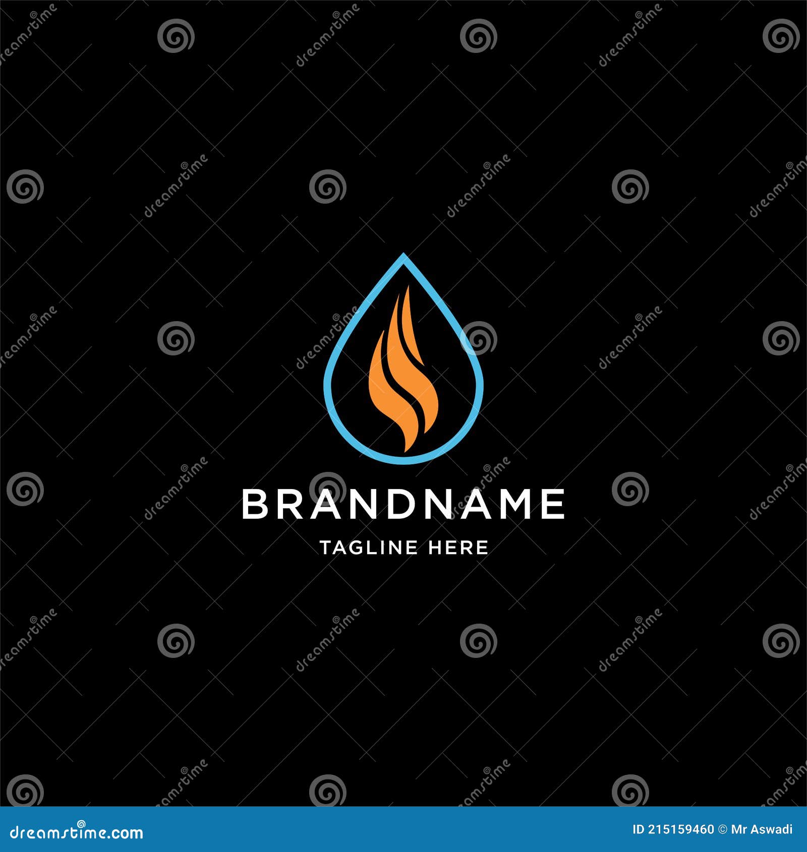 Fire and Water Drop Logo Design Template Vector Illustration Stock ...