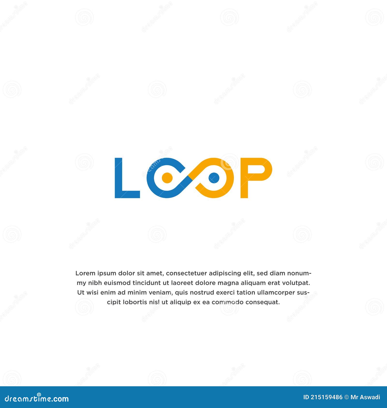 Simple and Unique Word Mark Loop with Infinity Symbol Idea Logo Design ...