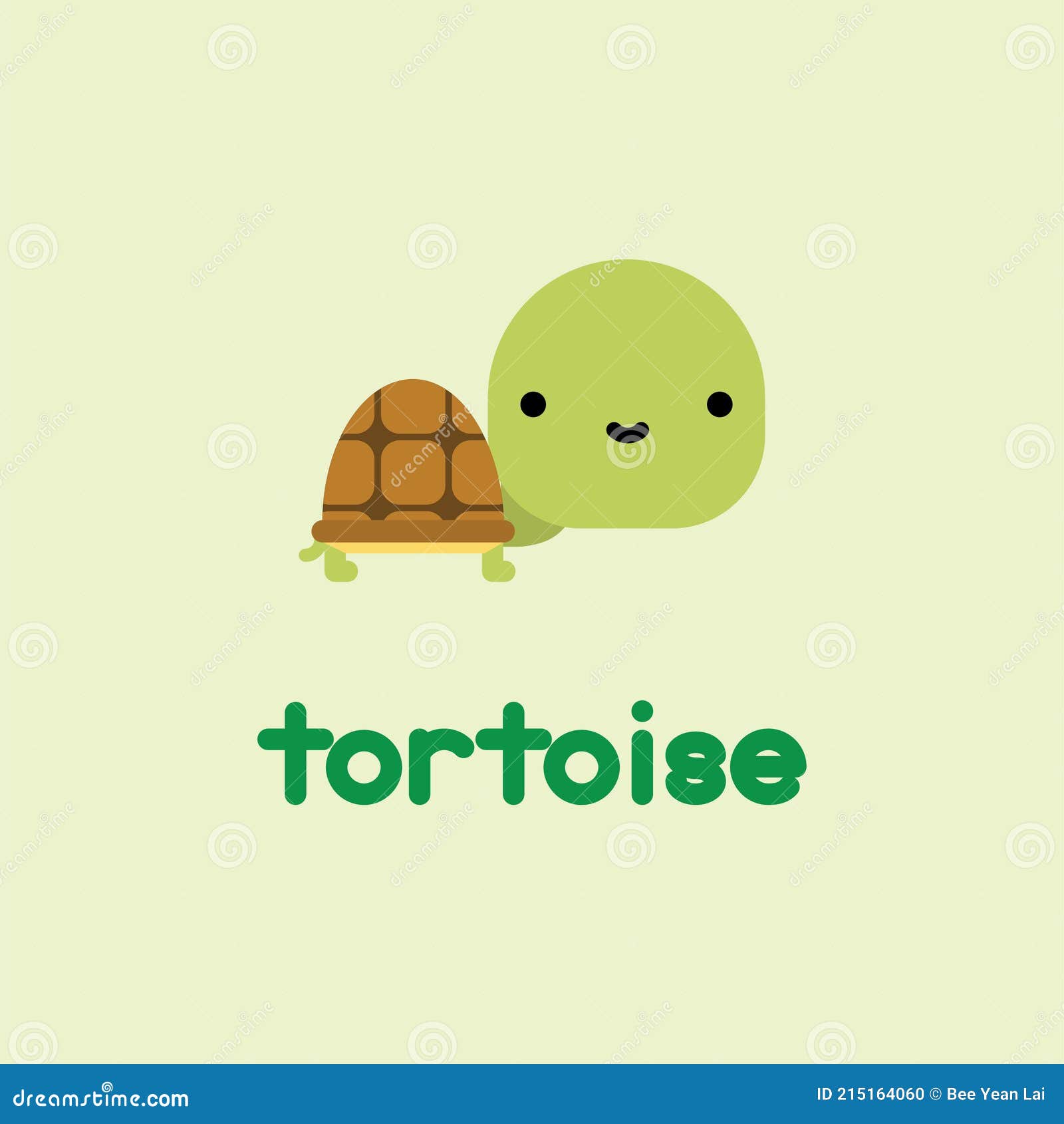 Cute cartoon tortoise stock vector. Illustration of graphic - 215164060