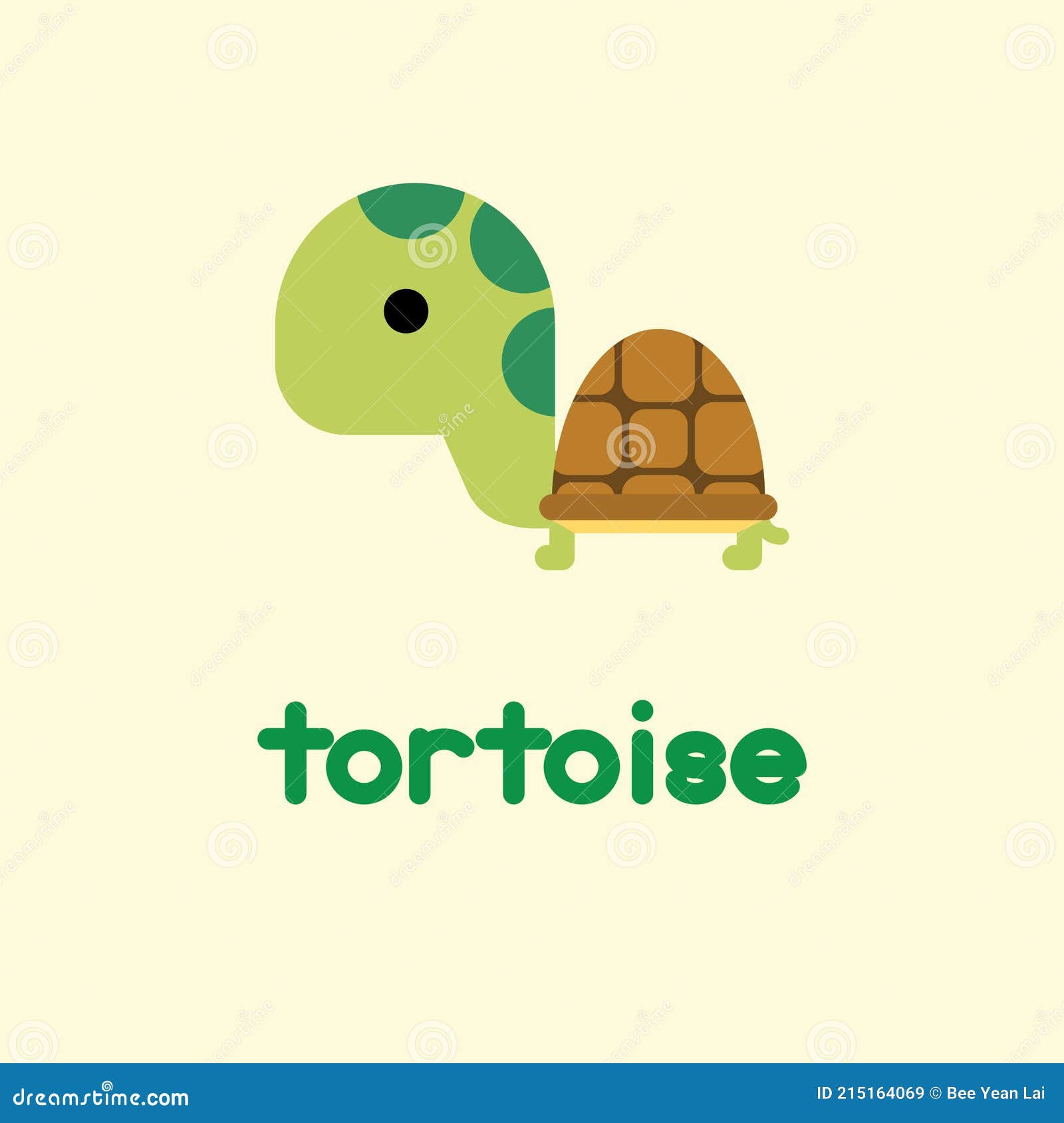 Cute cartoon tortoise stock vector. Illustration of swim - 215164069