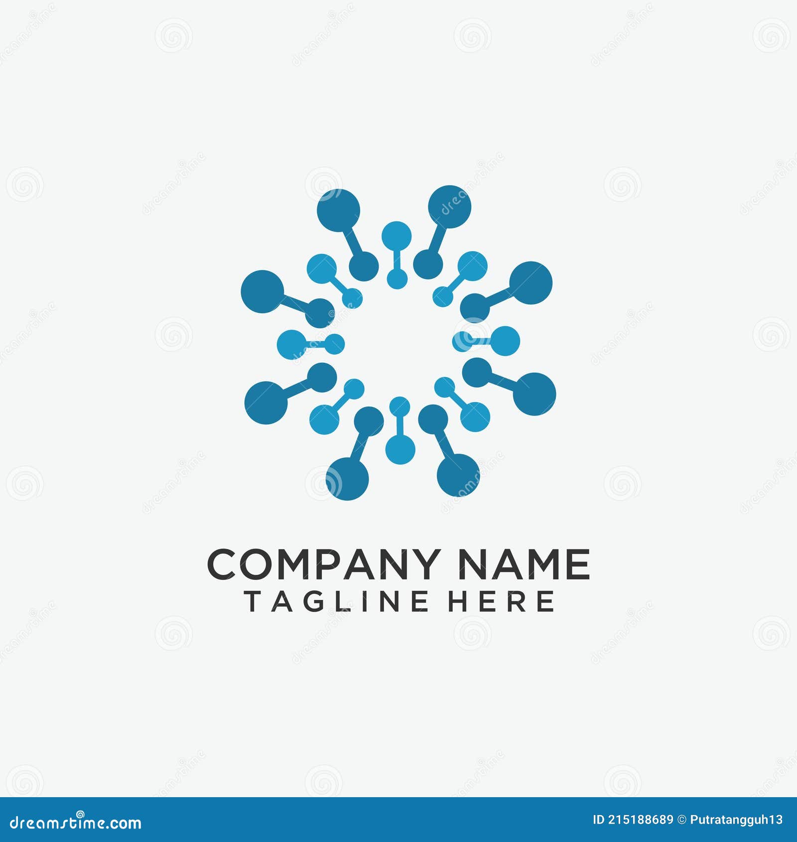 Round tech logo design stock vector. Illustration of design - 215188689