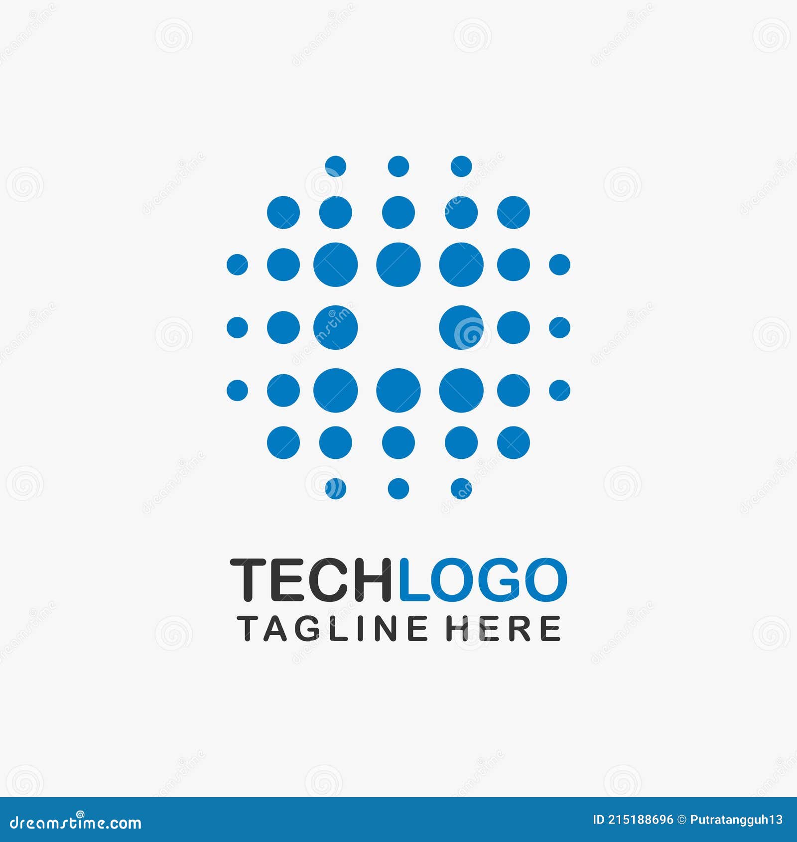 Digital Tech Logo Design. Dot Technology Logo Vector Template Stock ...