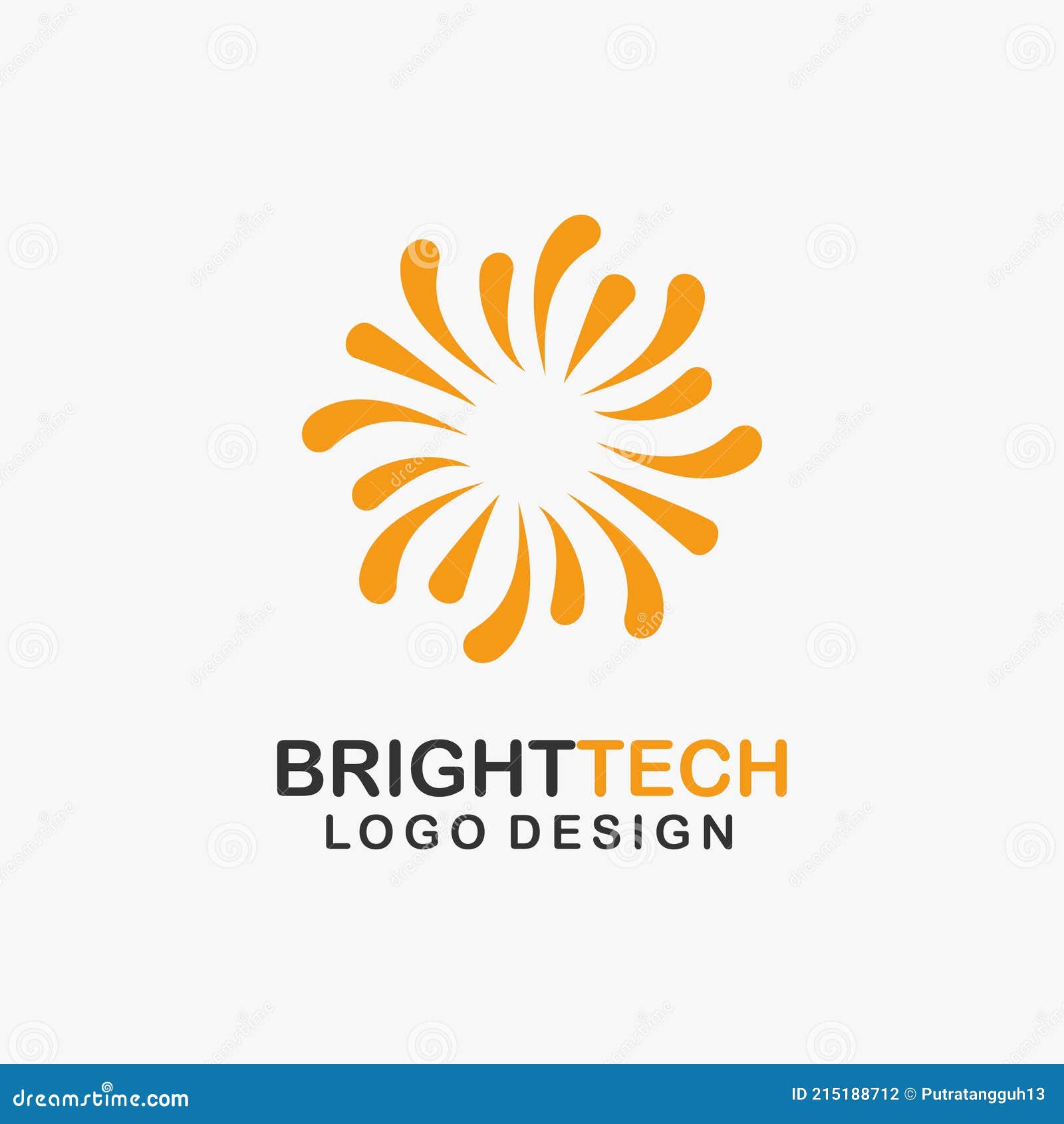 Round tech logo design stock vector. Illustration of geometric - 215188712