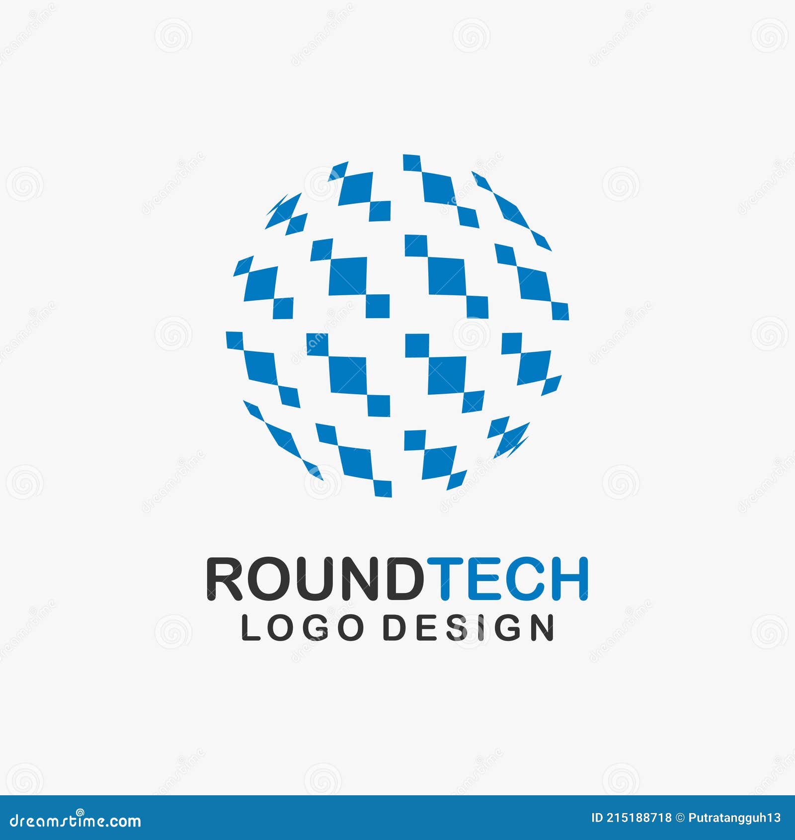 Round tech logo design stock vector. Illustration of power - 215188718