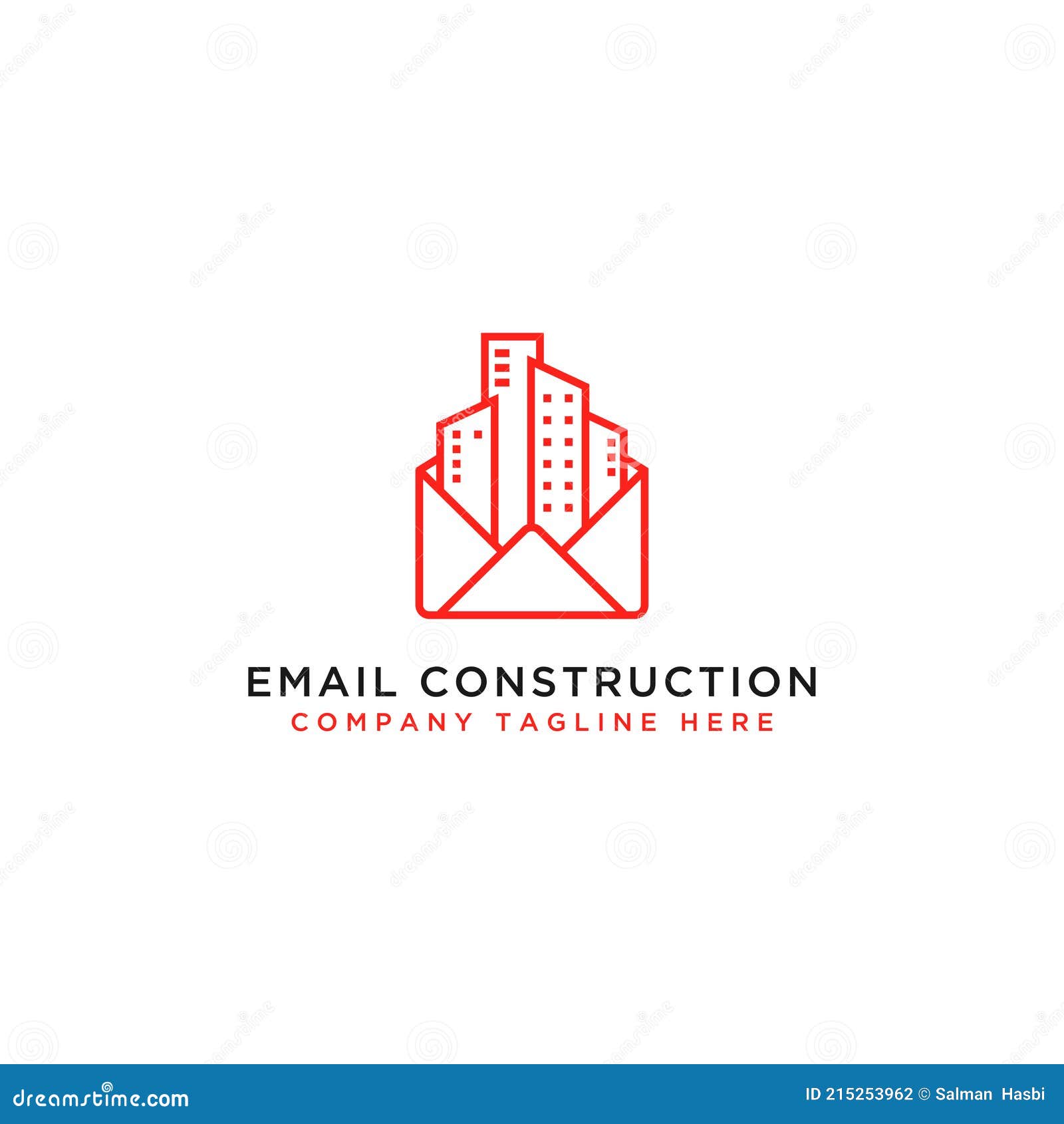 Email Construction Vector Logo Design. Stock Vector - Illustration of ...
