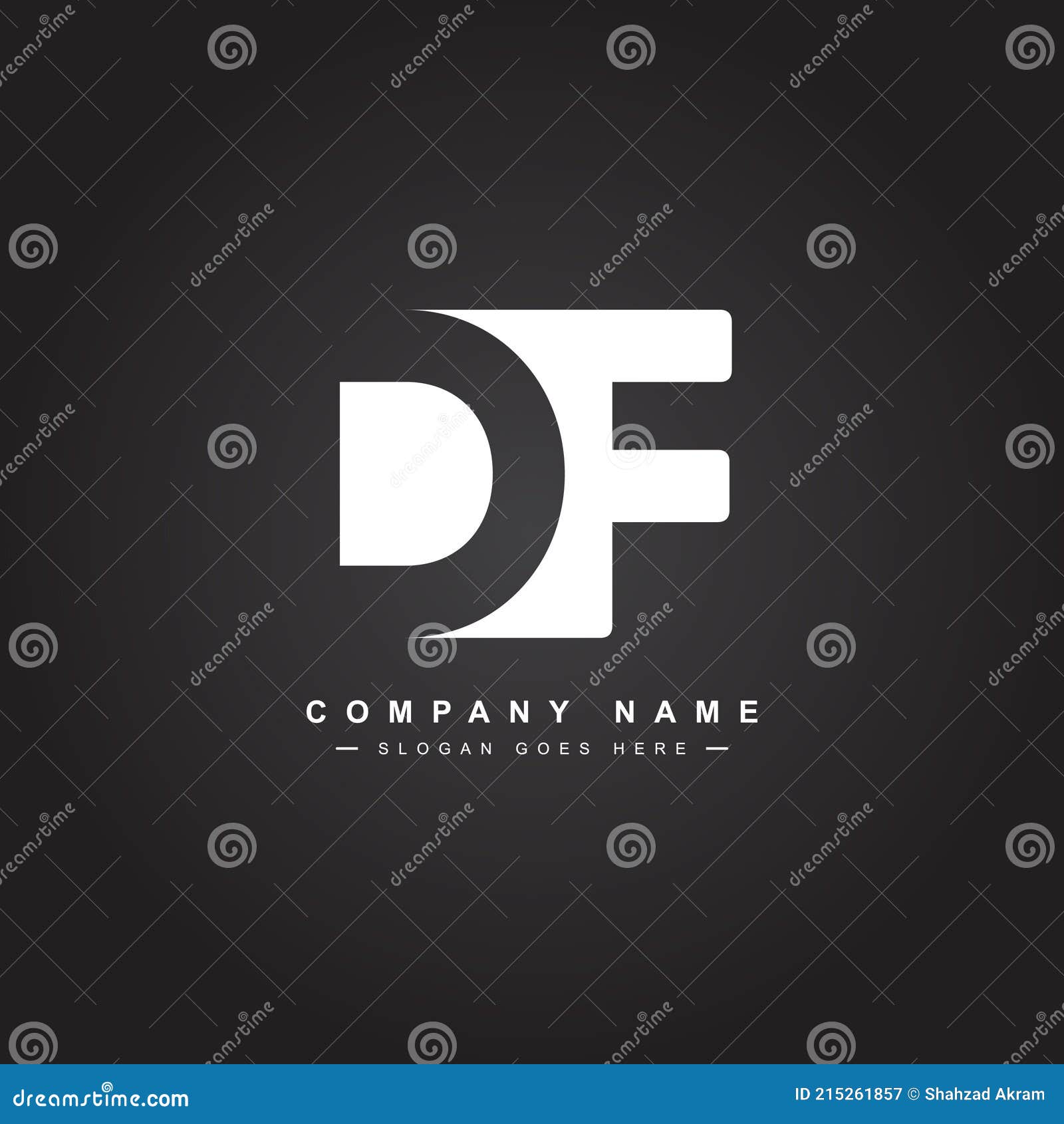 Initial Letter DF Logo - Minimal Business Logo Stock Vector ...
